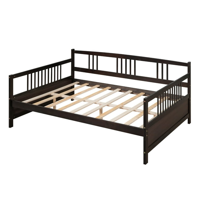 PAPROOS Full Size Wood Daybed, Solid Wood Daybed Frame with Strong ...