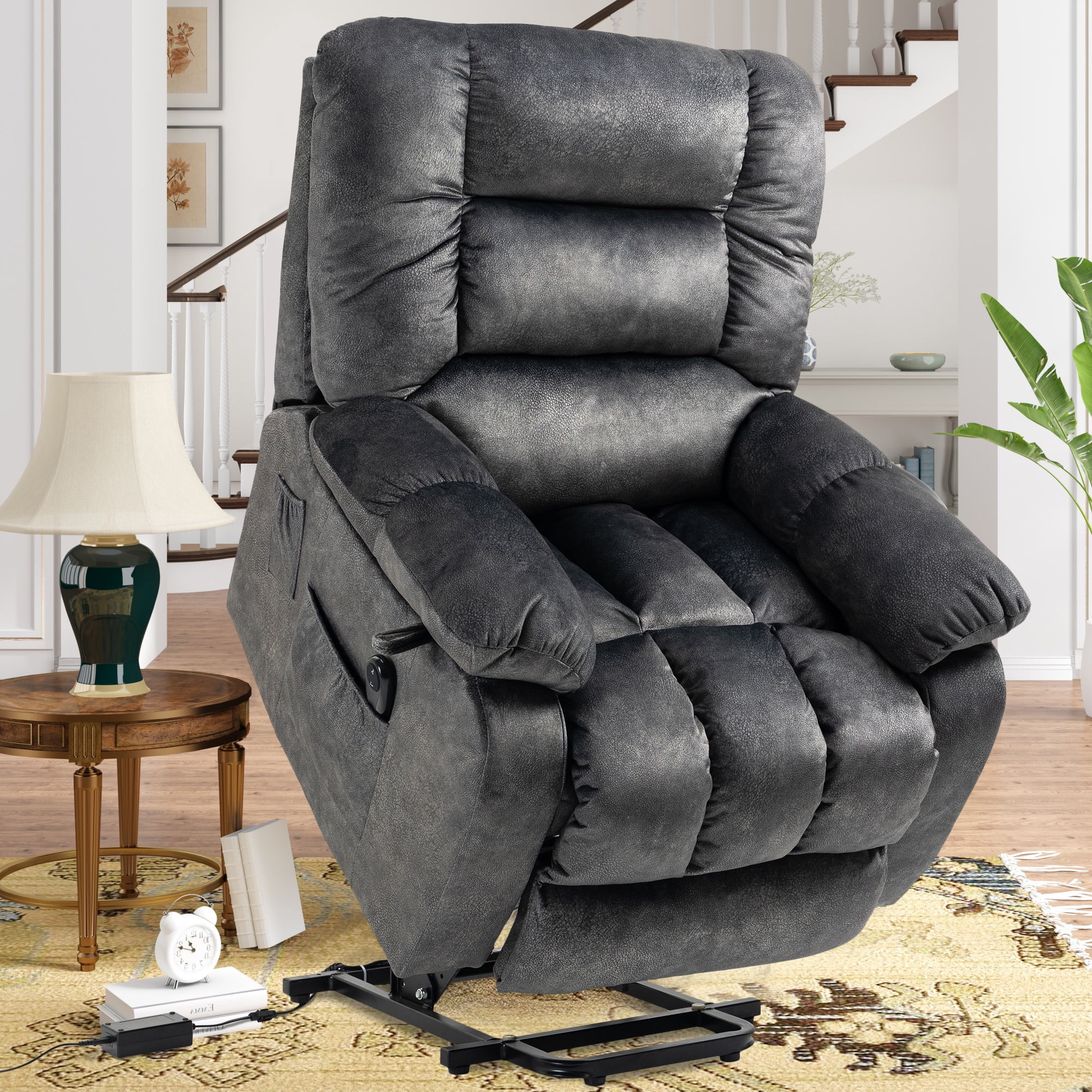BTMWAY Power Lift Recliner with Heat, Massage, Electric Lift, Remote ...