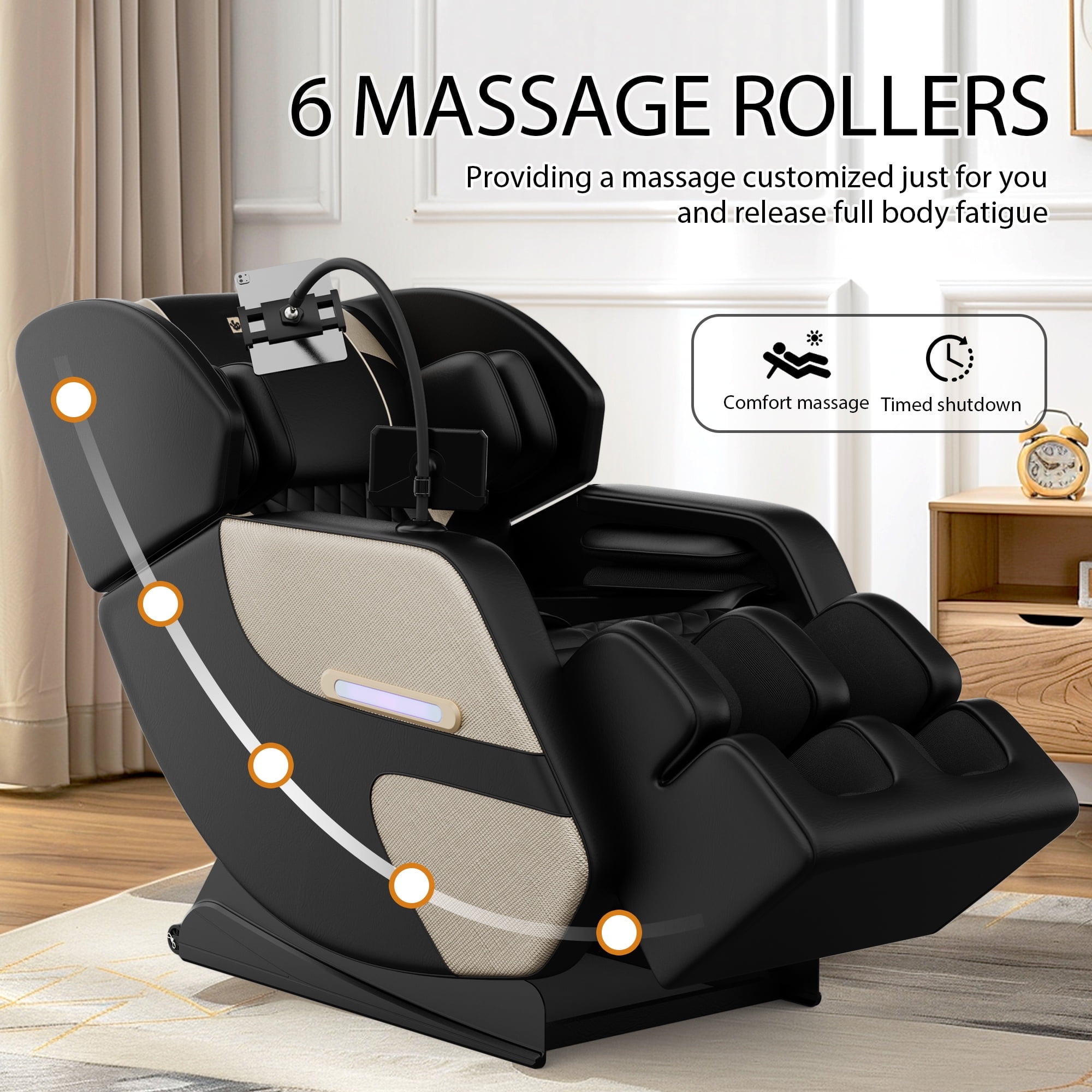 PAPROOS Massage Chair Recliner, Zero Gravity with Full Body Air ...