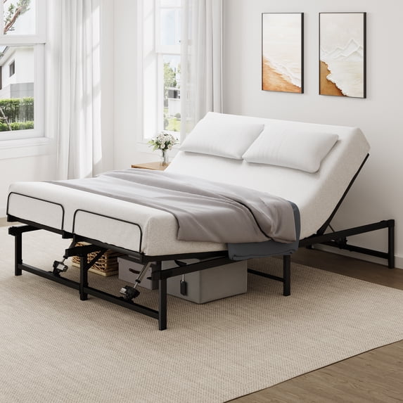 PAPROOS Power Adjustable Bed Base, Metal Electric Bed Frame with ...