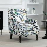 Paproos Upholstered Accent Chair Set of 2, Vintage Arm Chair with ...