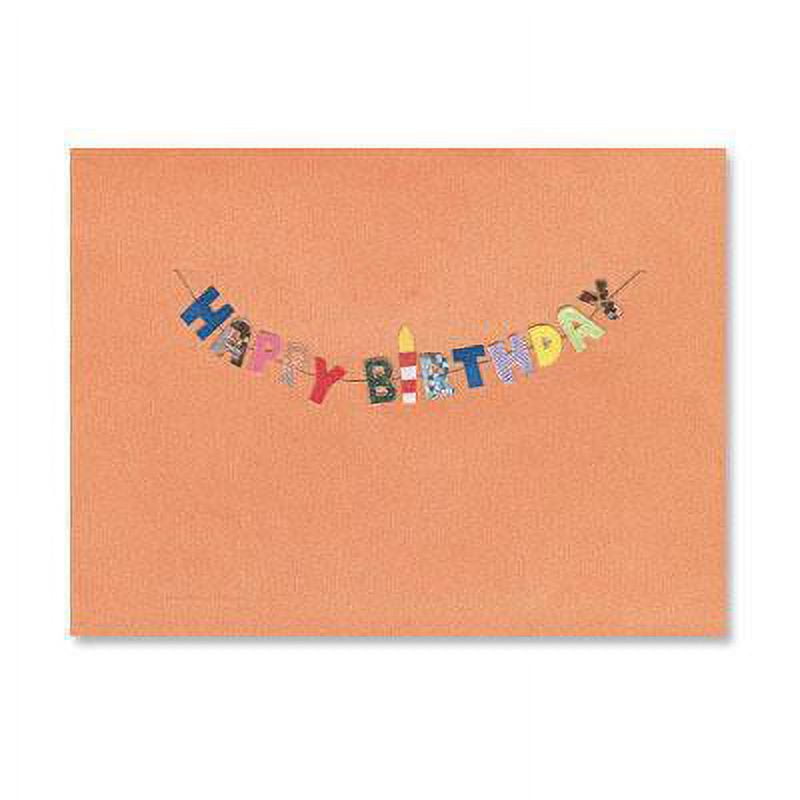 PAPYRUS Birthday Card Handmade Happy Birthday Banner on Orange ...