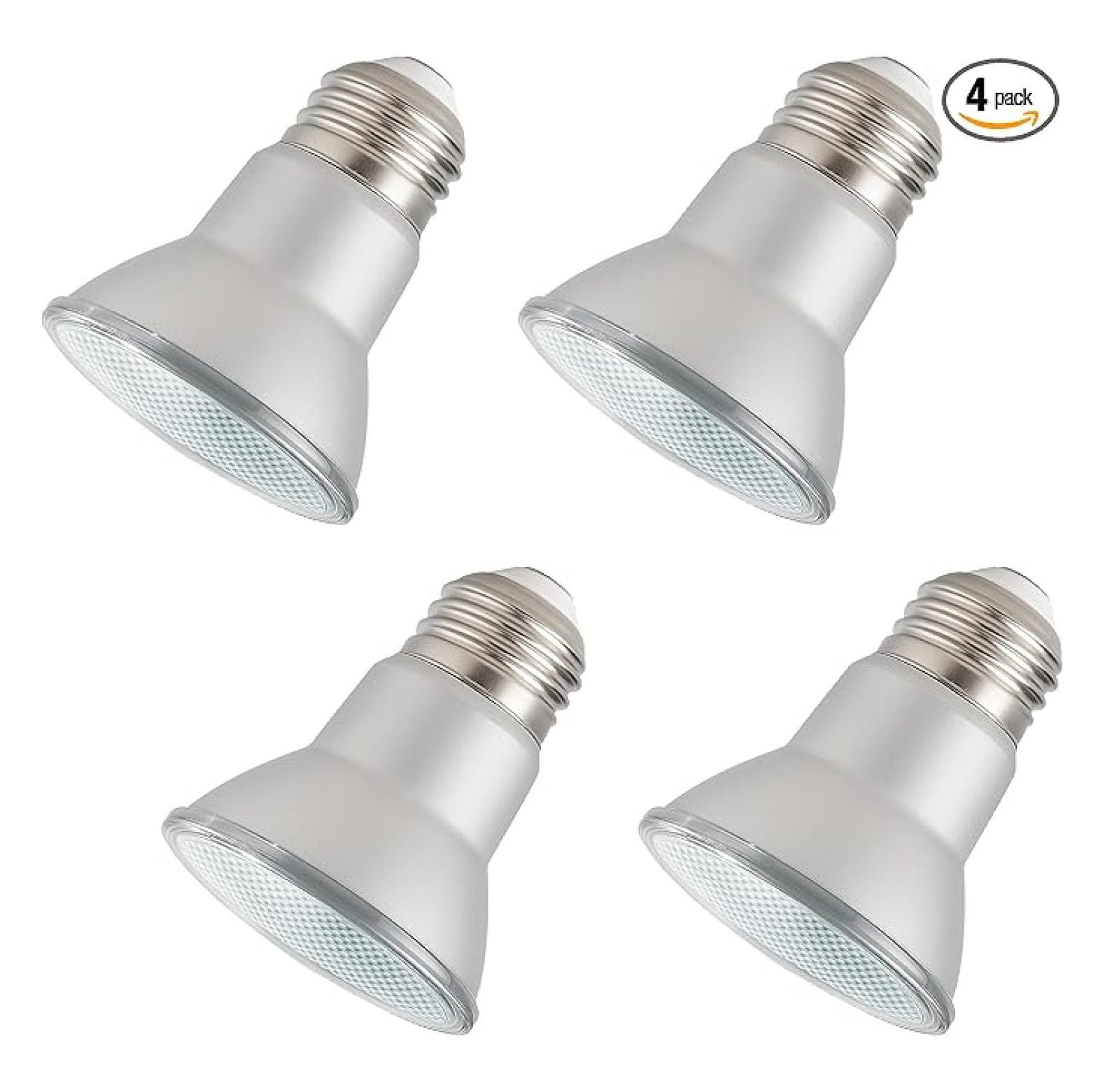 PAR20 LED Light Bulbs 6.5W (4-Pack) 50 Watt Equivalent PAR20/FL Flood ...