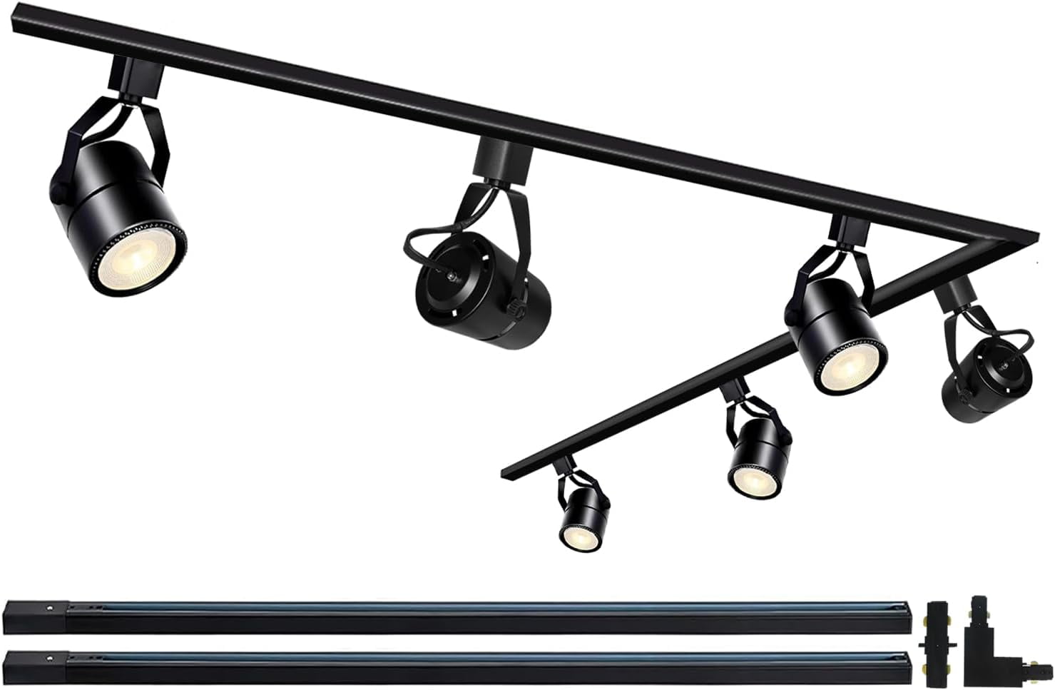 PAR20 Track Lighting Heads, LED Track Lighting Kits with 2x3.28ft H ...