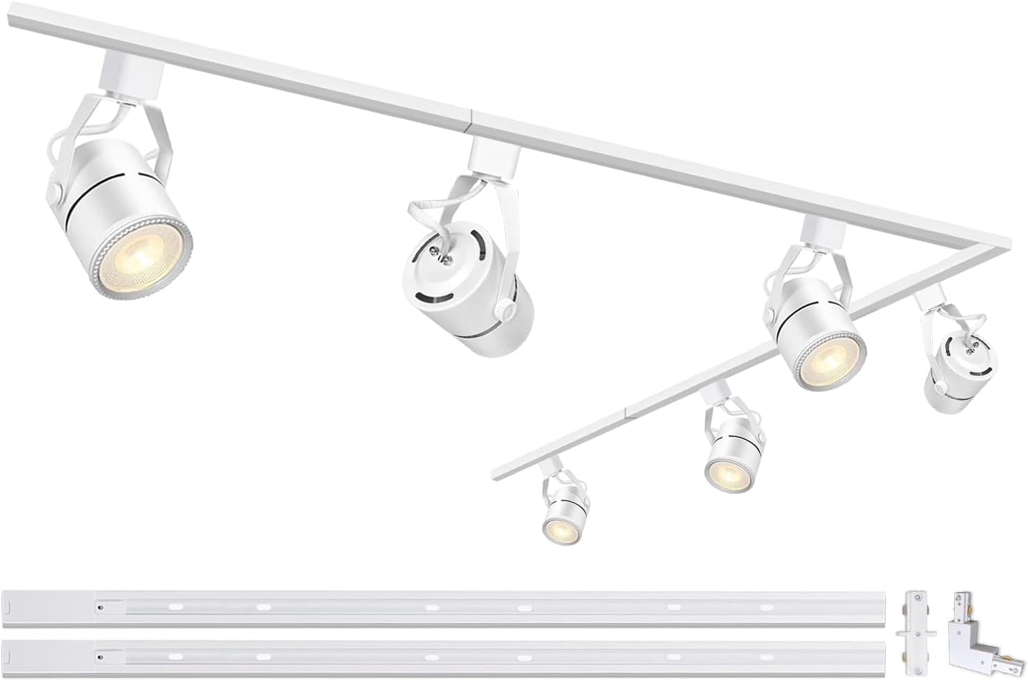 PAR20 Track Lighting Heads, LED Track Lighting Kits with 2x3.28Ft H ...