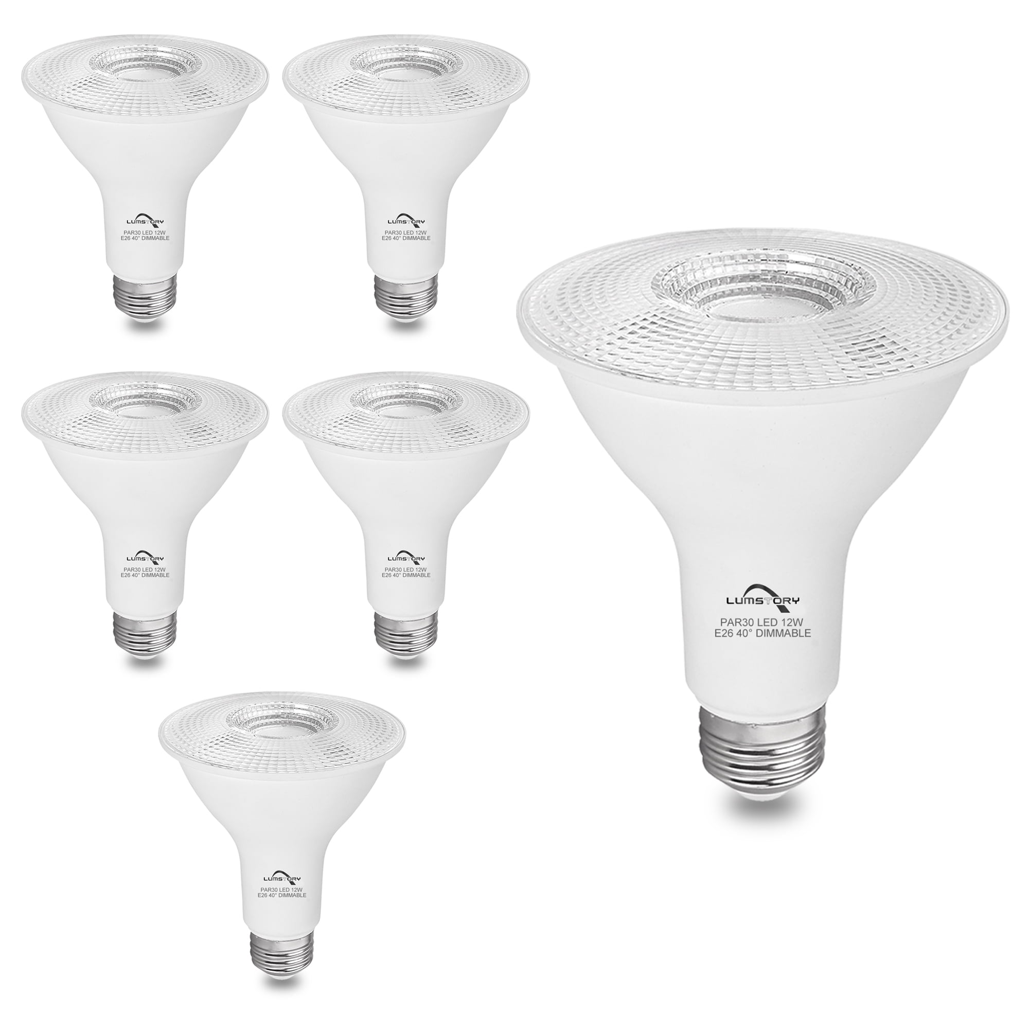 PAR30 LED Long Neck Flood Light 5000K Daylight White Dimmable 12W(75W ...