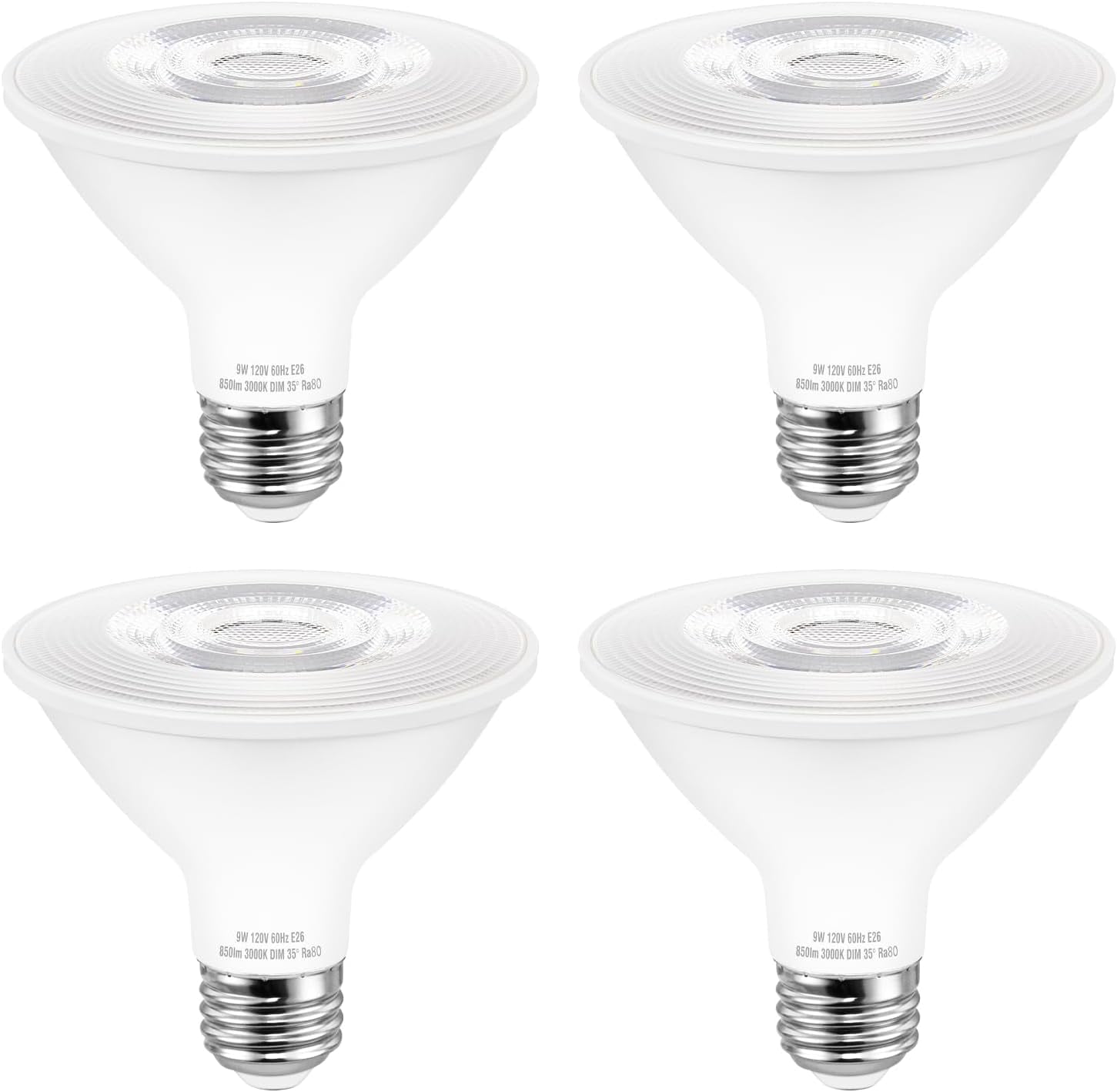 PAR30 Short Neck YANTON Light Bulbs - 9W (75W Equivalent) Dimmable ...