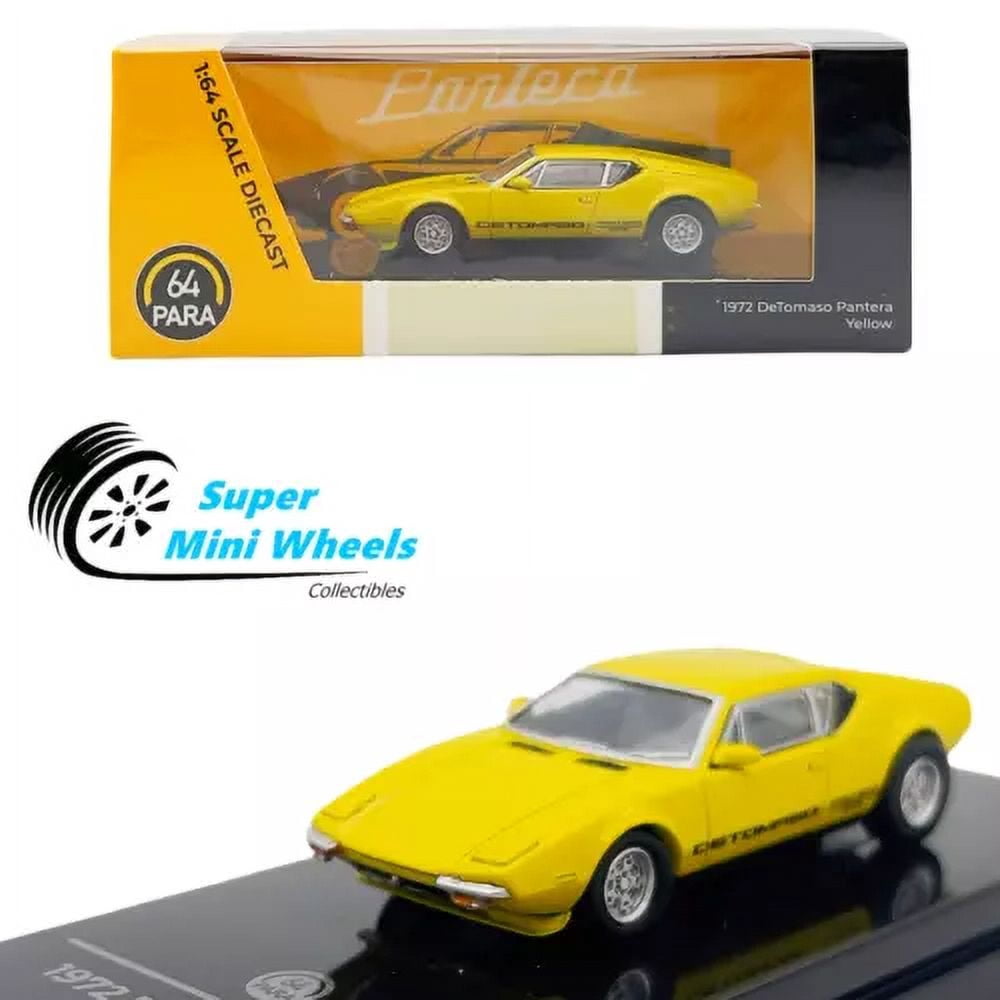 PARA64 1:64 1972 De Tomaso Pantera Yellow - Walmart.com