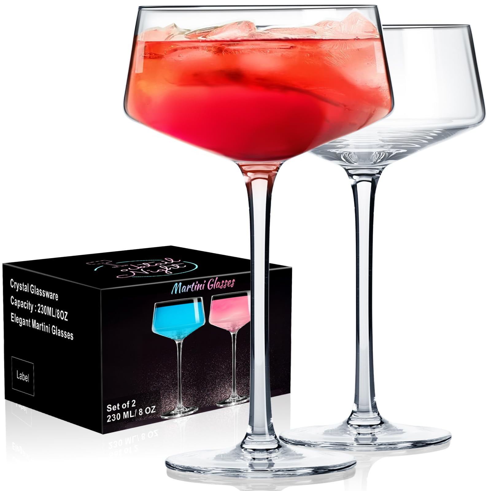 PARACITY Martini Glasses, Coupe Glasses, Cocktails Glasses of Hand ...