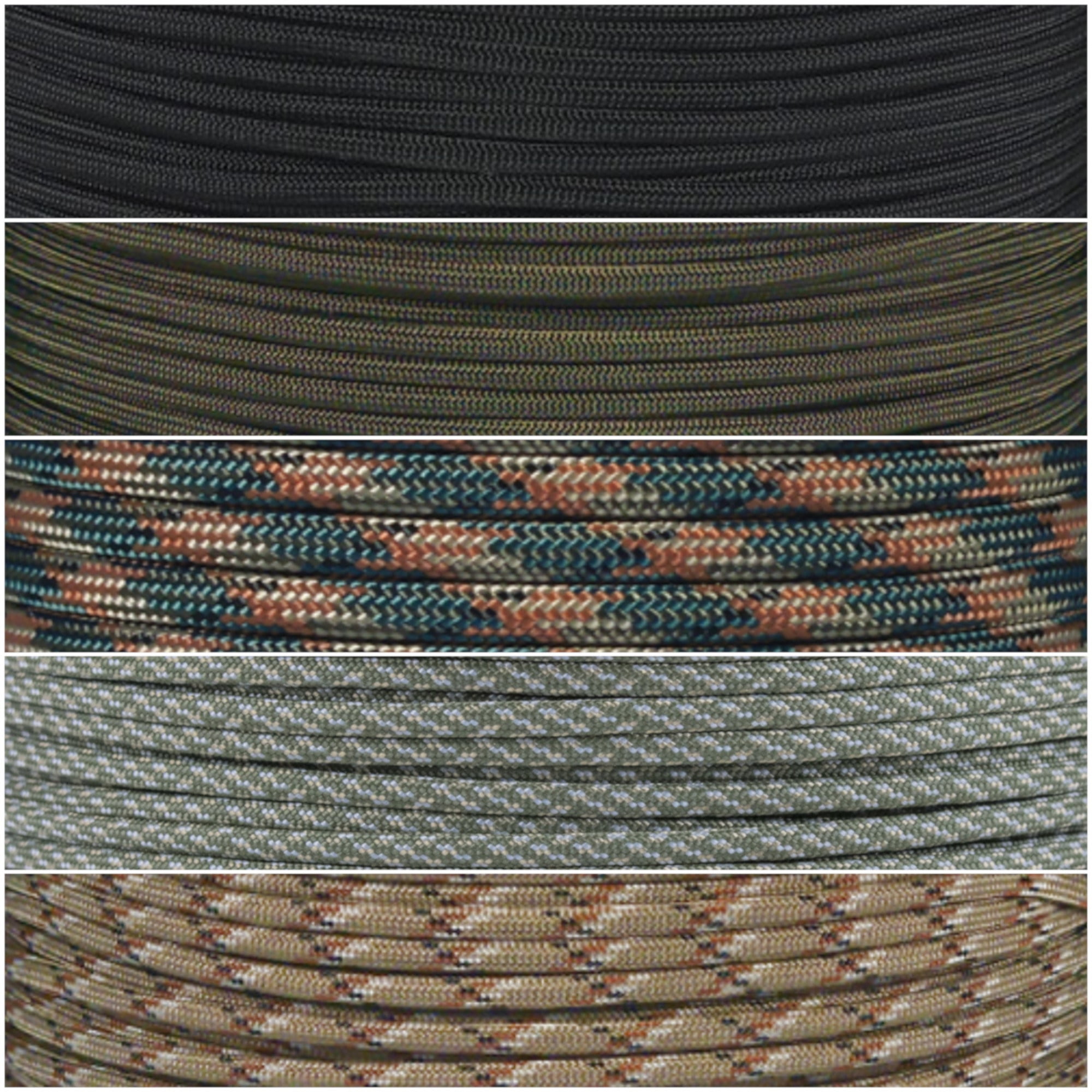 PARACORD PLANET Nylon Military Paracord 550 lbs Type III 7 Strand ...
