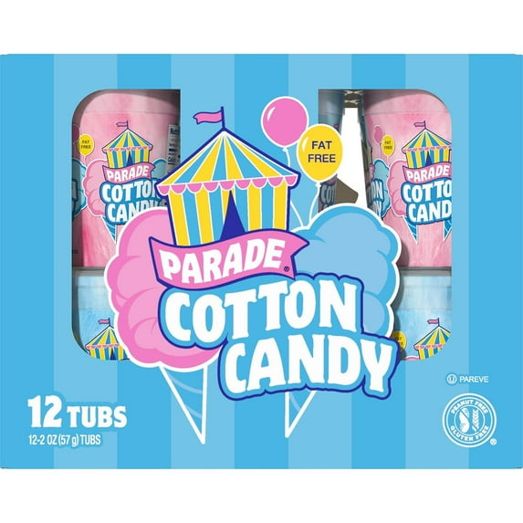 Parade, Cotton Candy, 2 Ounce, Pack of 12, Fluffy Snack - Walmart.com