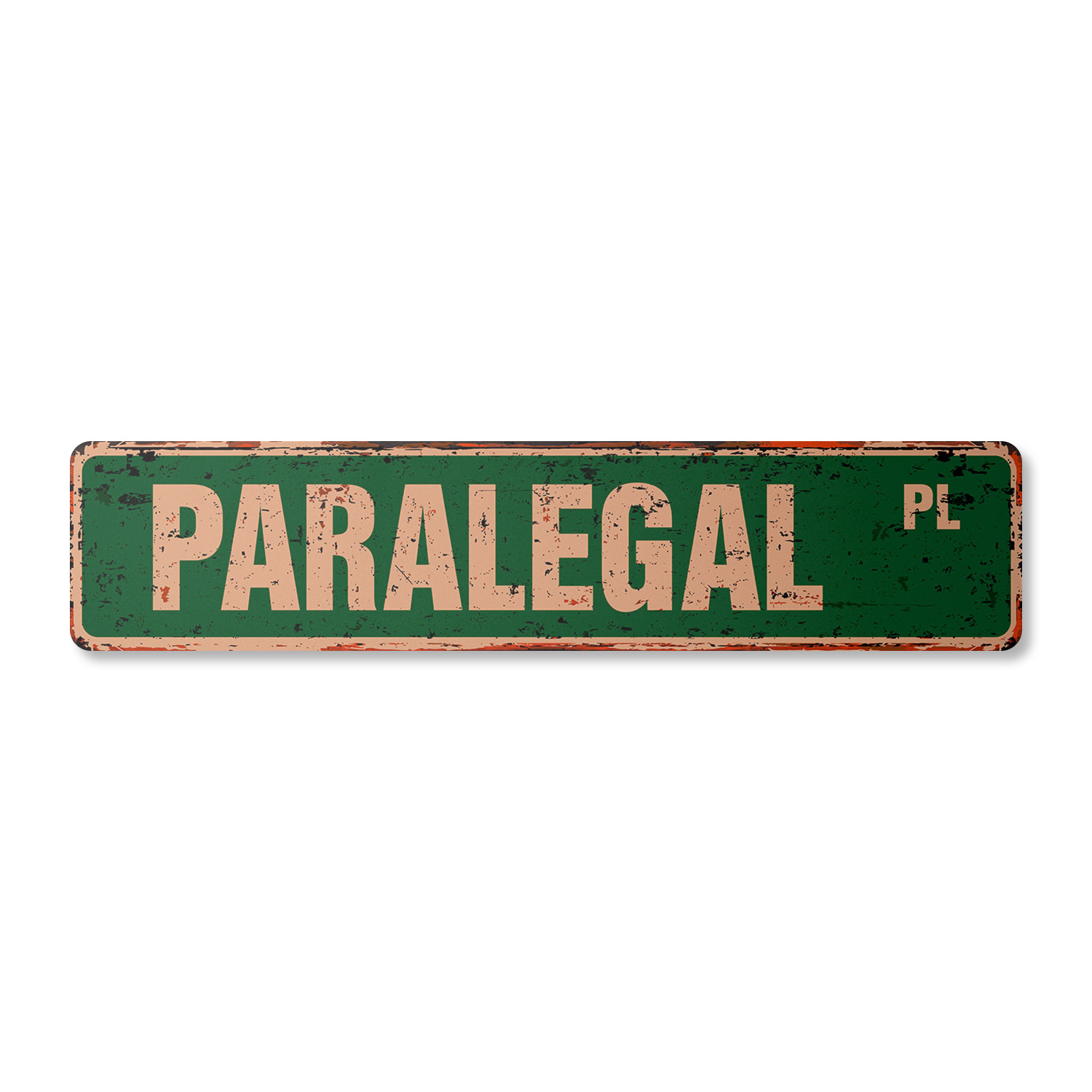 PARALEGAL Vintage Aluminum Street Sign law legal assistant firm clerk ...