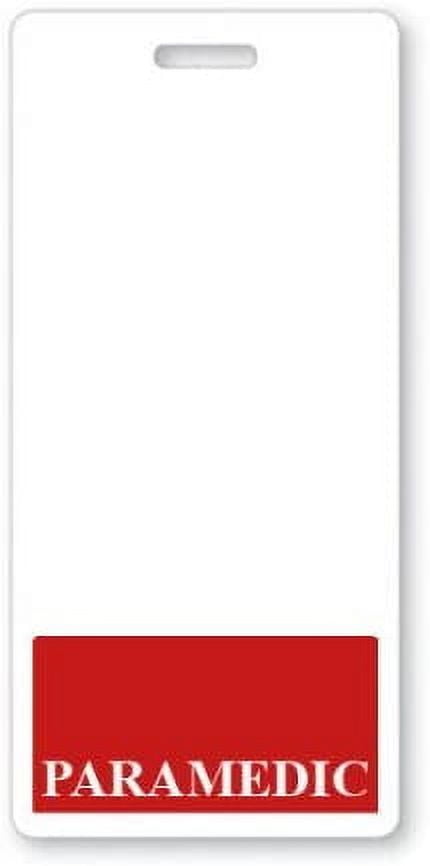 PARAMEDIC Vertical Badge Buddy with Red Border by Specialist ID, Sold ...