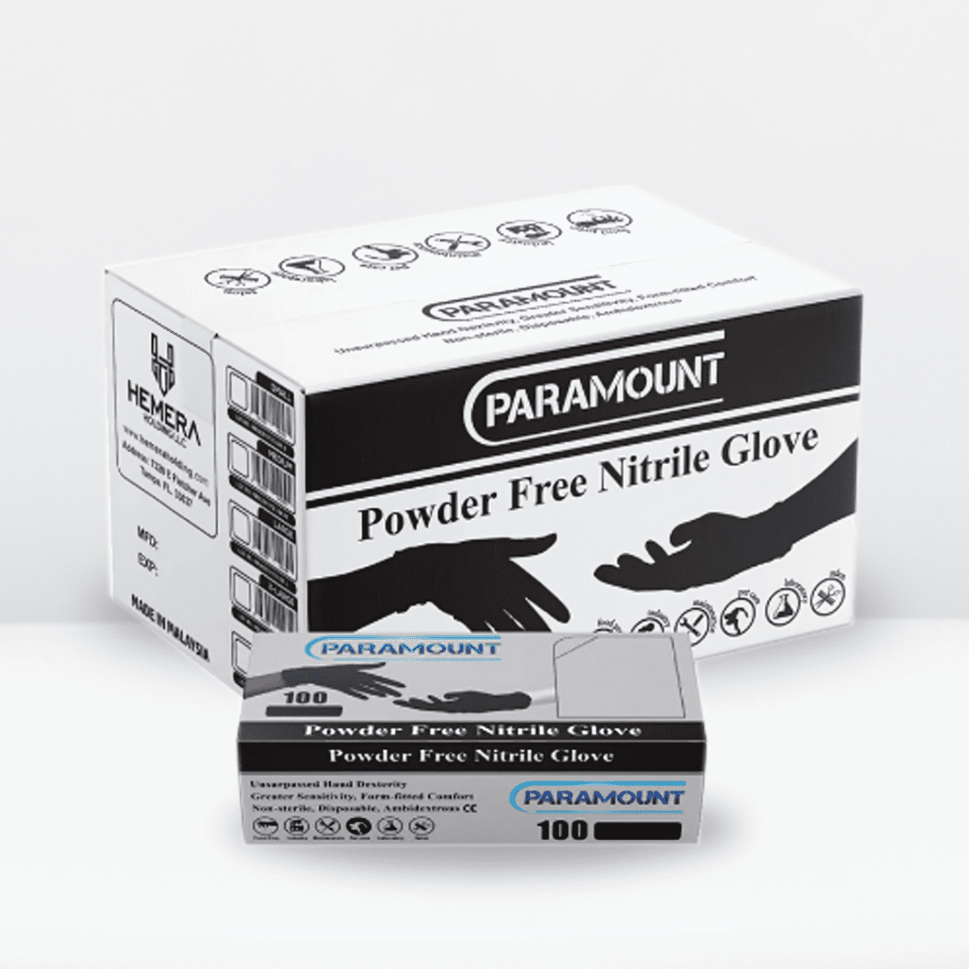 PARAMOUNT® Black Nitrile Gloves | 4mil Exam Gloves | Powder Free Gloves ...
