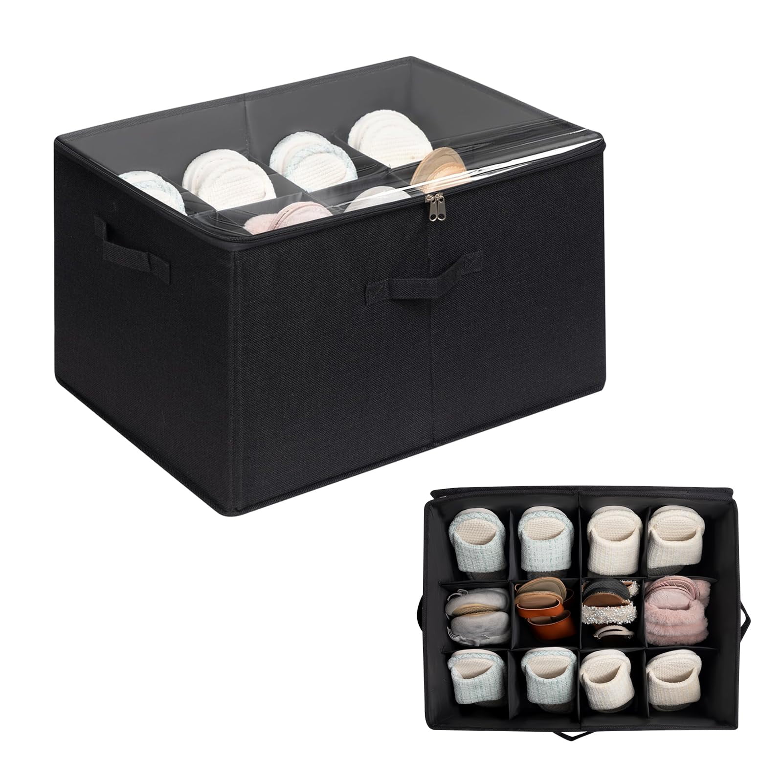 PARANTA 1 Piece Shoe Organizer for Closet, Fits up to 12 Pairs, Fabric ...