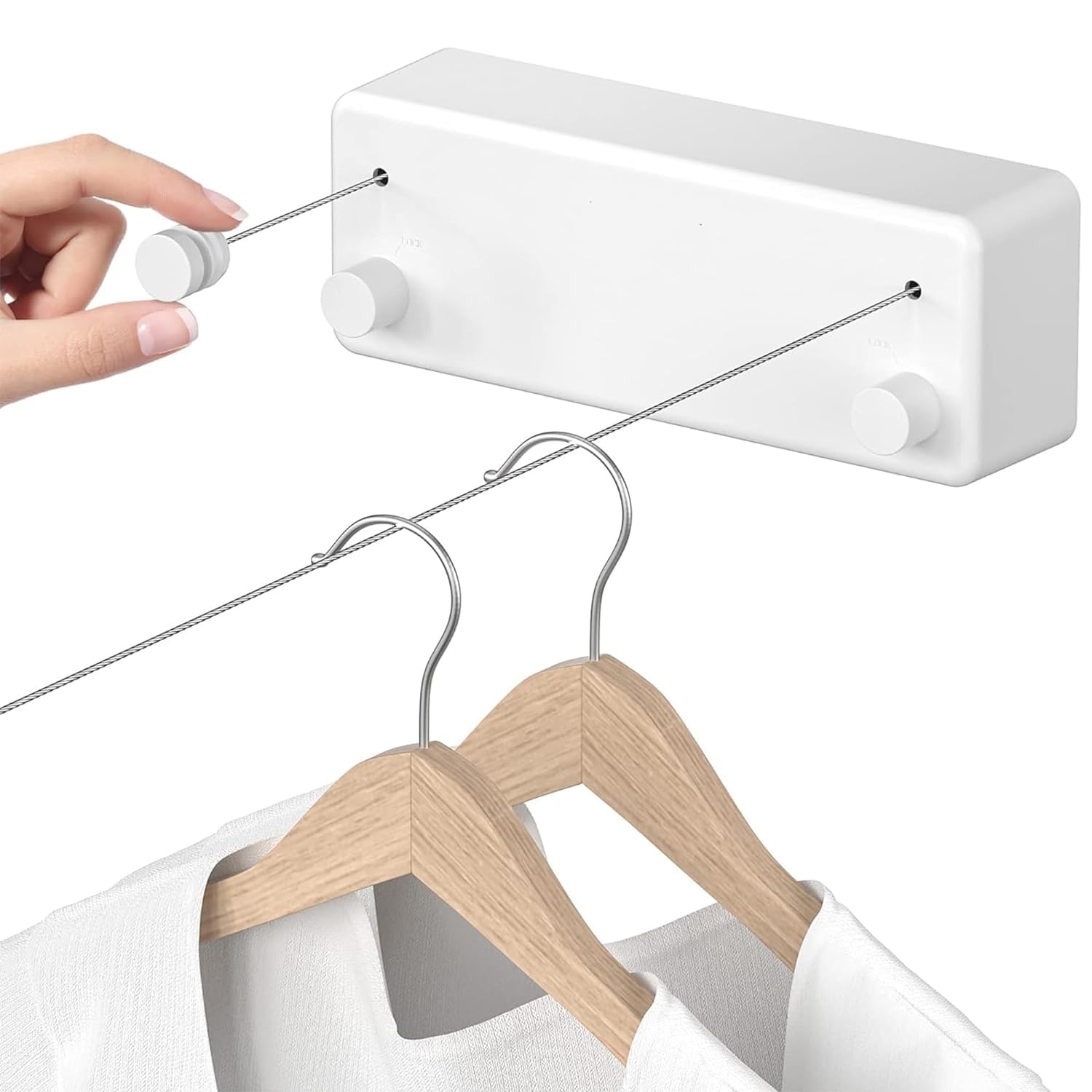 PARATPAR MALL Cloth line for Double Cloth Drying Rope for Balcony Wall ...