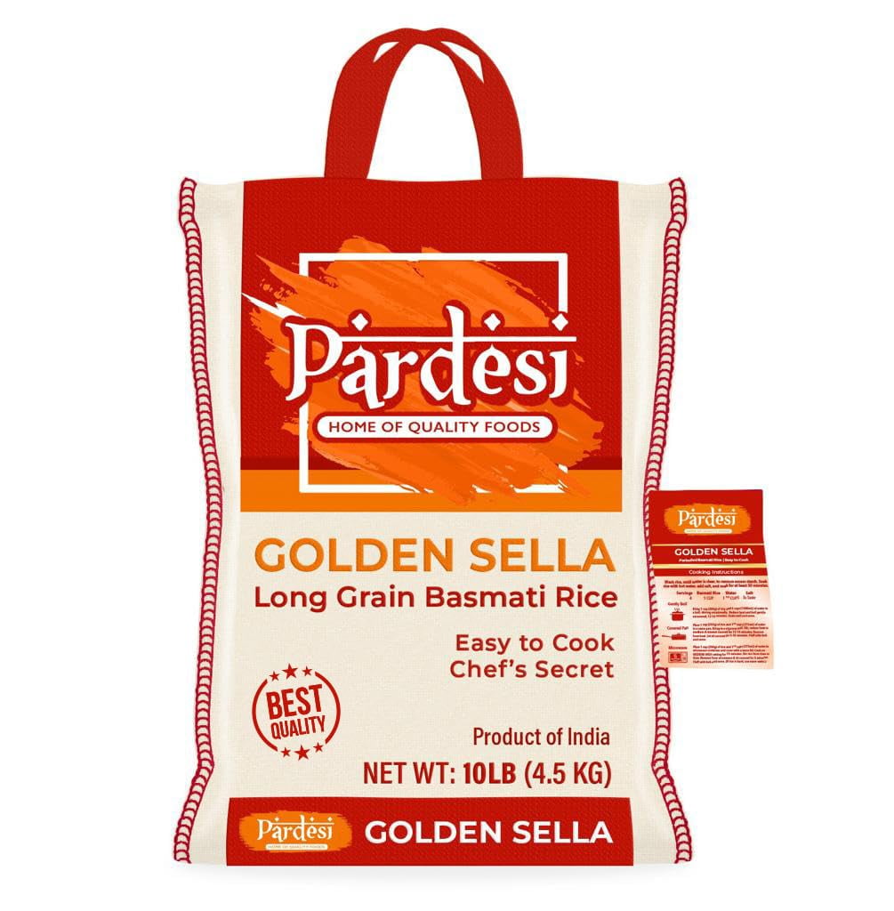 PARDESI Premium Golden Sella Basmati Rice, Easy to Cook, Low Glycemic ...