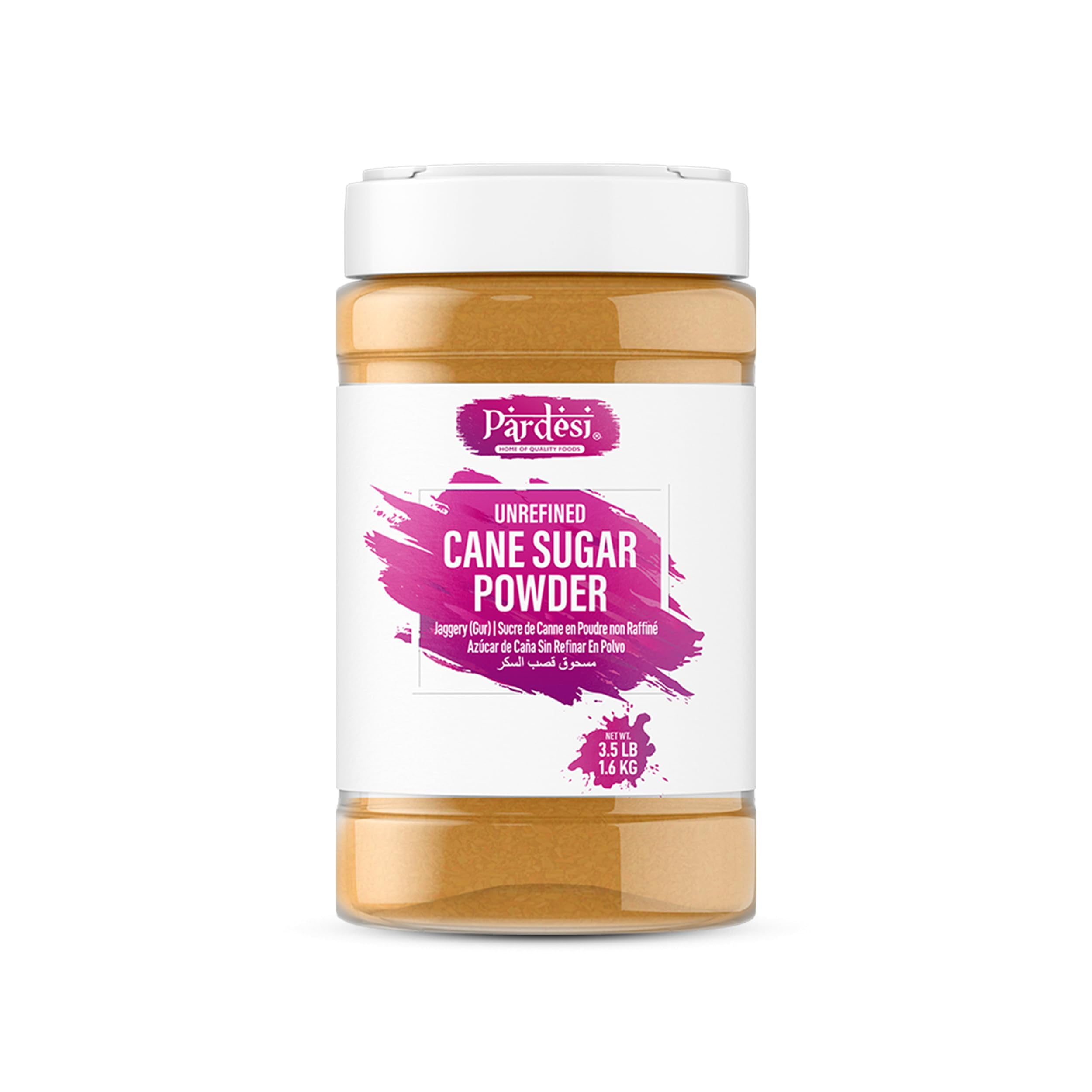 PARDESI Unrefined Cane Sugar Powder 3.08LB (1.4 KG) AKA Jaggery (Gur) I ...