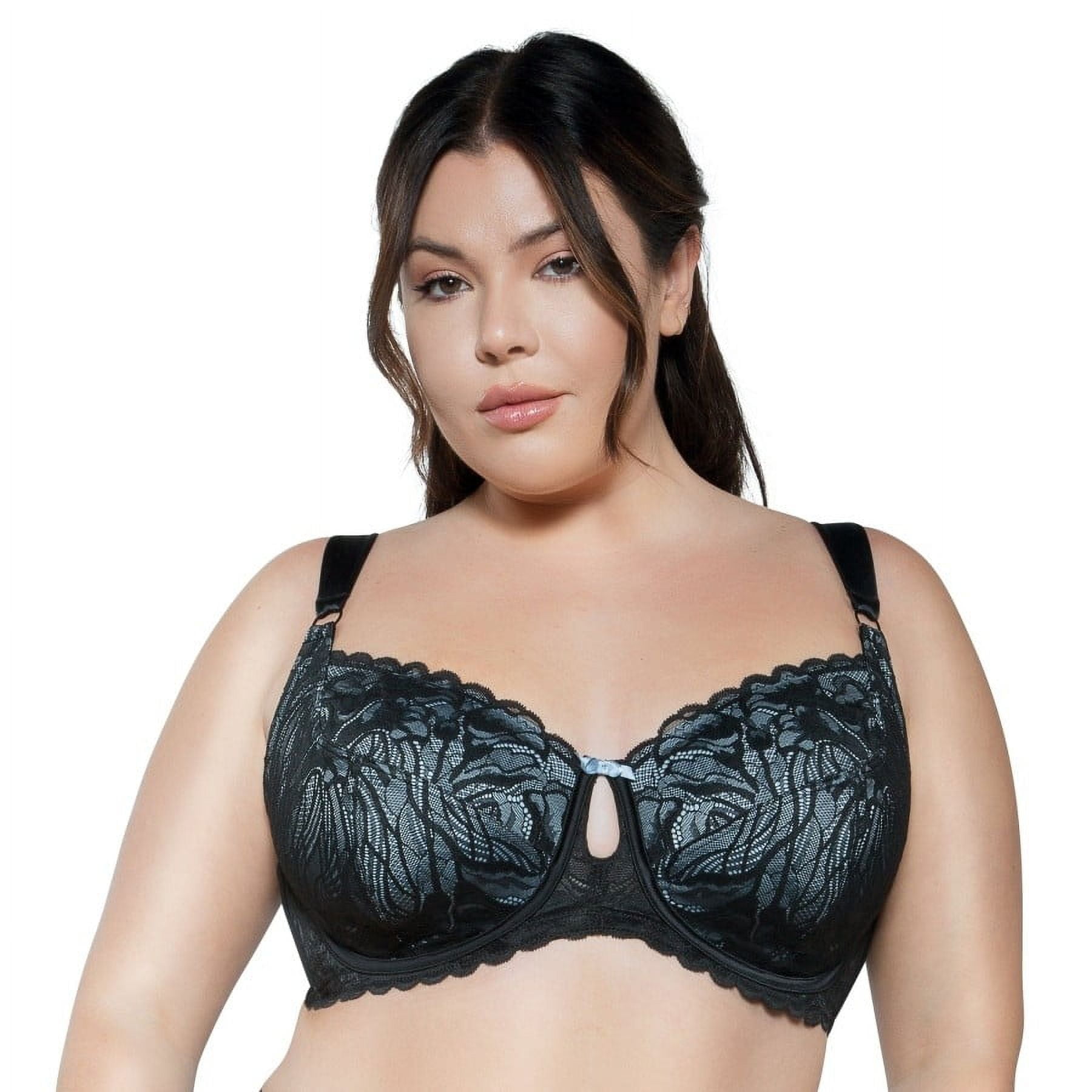 PARFAIT Women's Charlotte Lace Unlined Bra - Black Onyx - 36J - Walmart.com