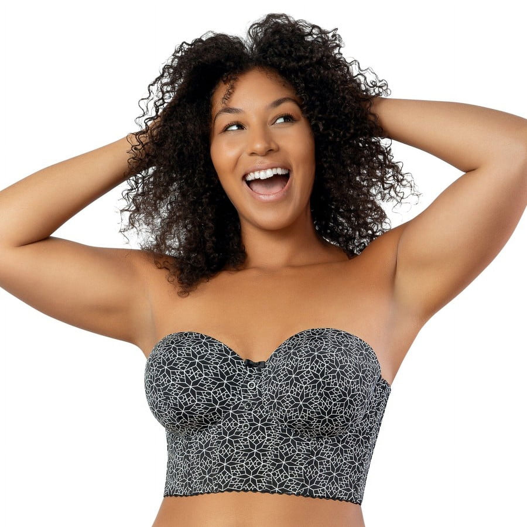 PARFAIT Women's Marissa Longline Strapless Bra Black Mosaic - 38C ...