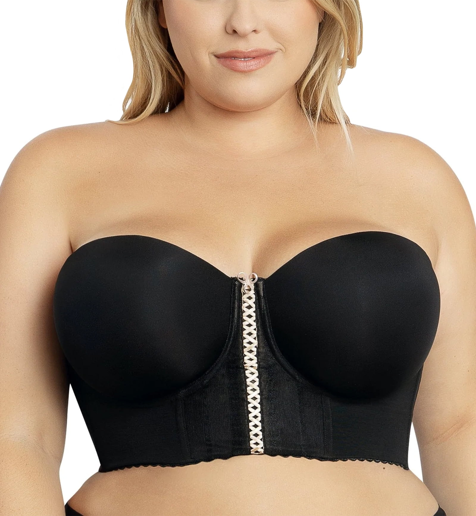 PARFAIT Women's Shea Longline Strapless Bra - Black - 40H - Walmart.com