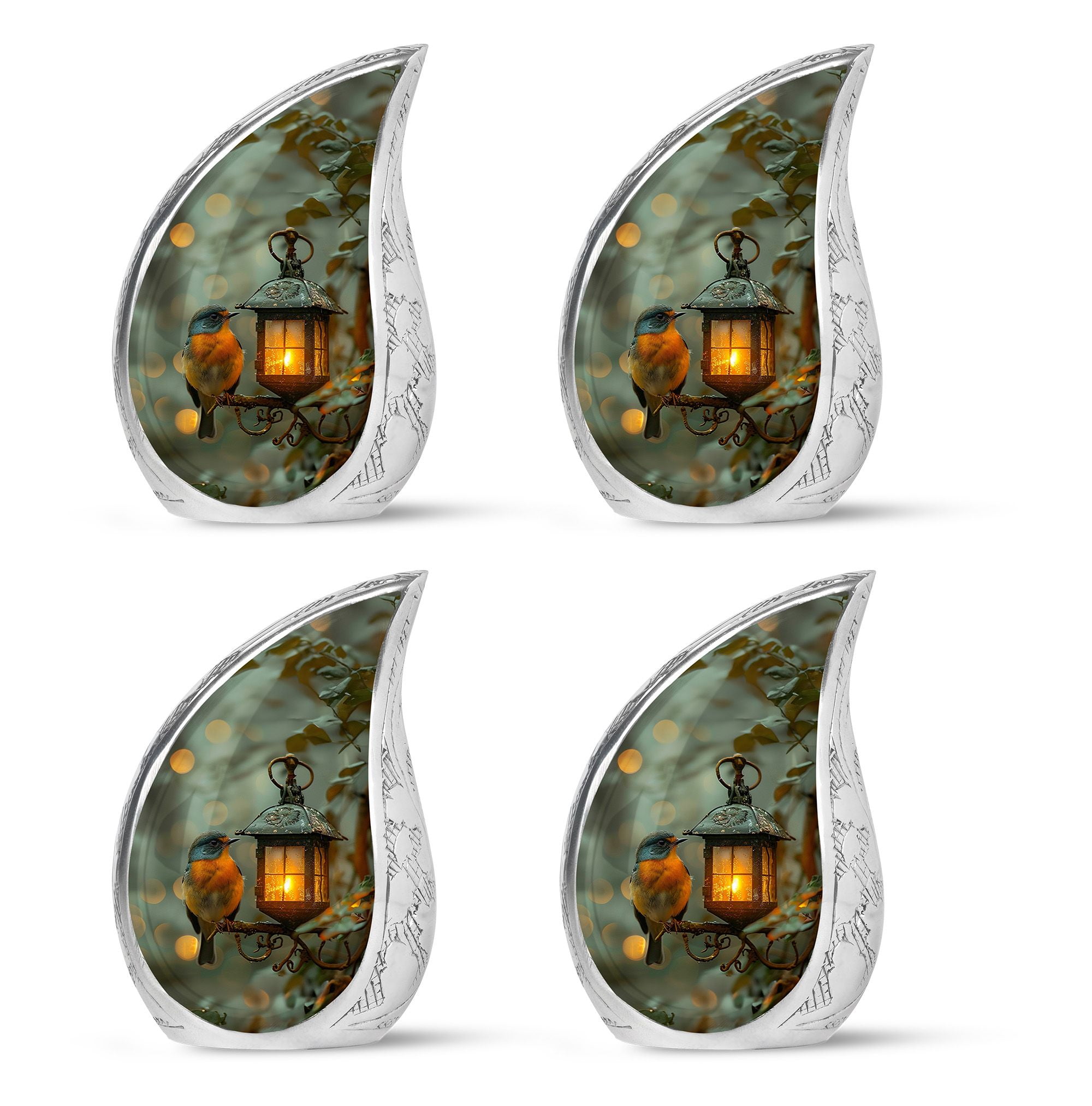 PARHUS A Bird Tranquil Vigil by the Lantern Light - Small Urn For ...