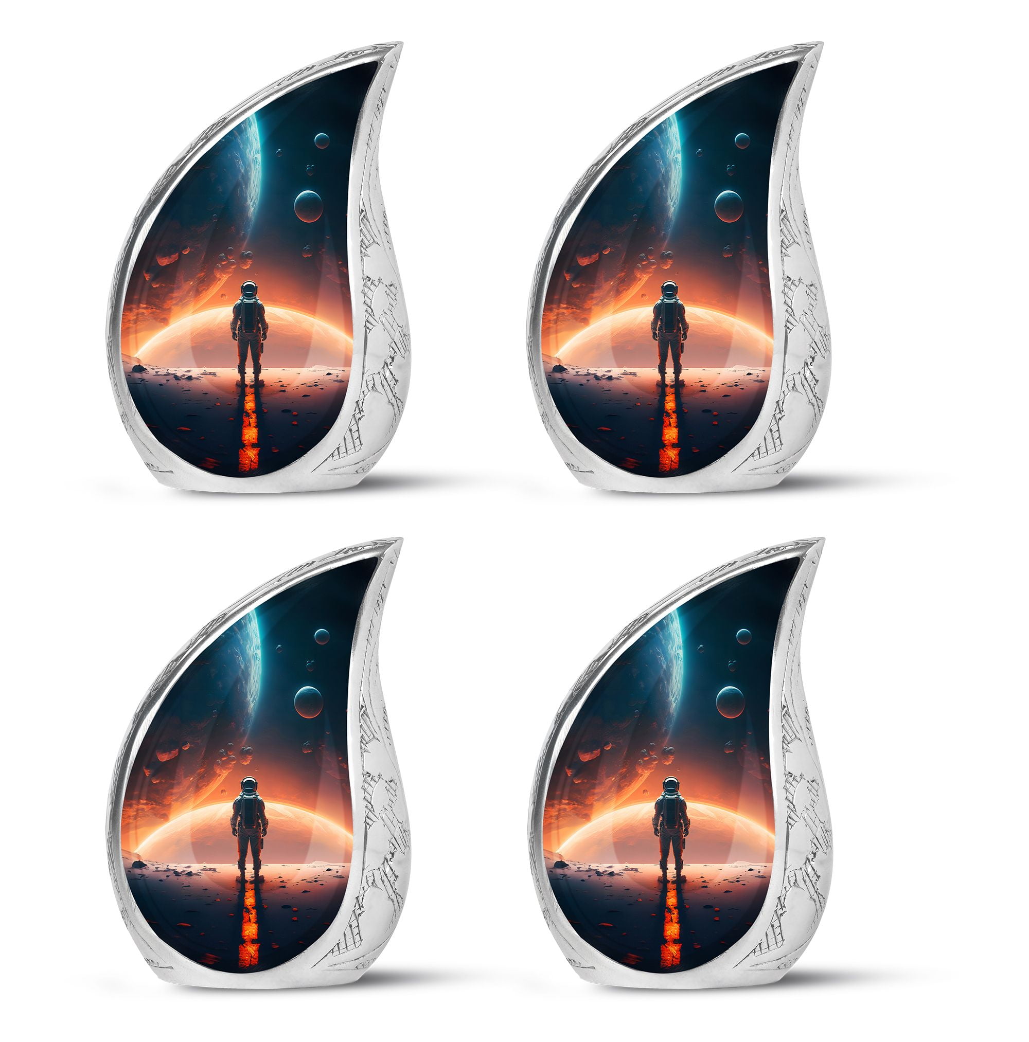 PARHUS Astronaut Standing Space - Teardrop Memorial Urns for Human Ashes Keepsake - Small Ashes ...