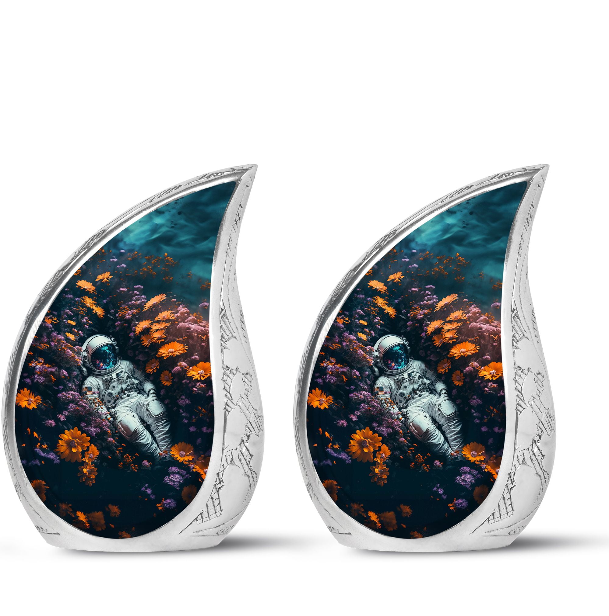 PARHUS Astronaut Teardrop Urn, Small Urns for Human Ashes, Urn for ...