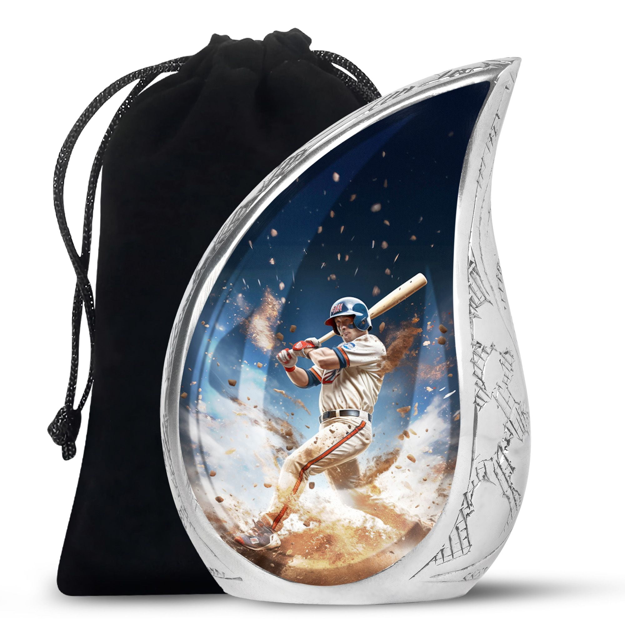 PARHUS Baseball Hit Urn, Teardrop Urn, Decorative Urn for Ashes Adult ...
