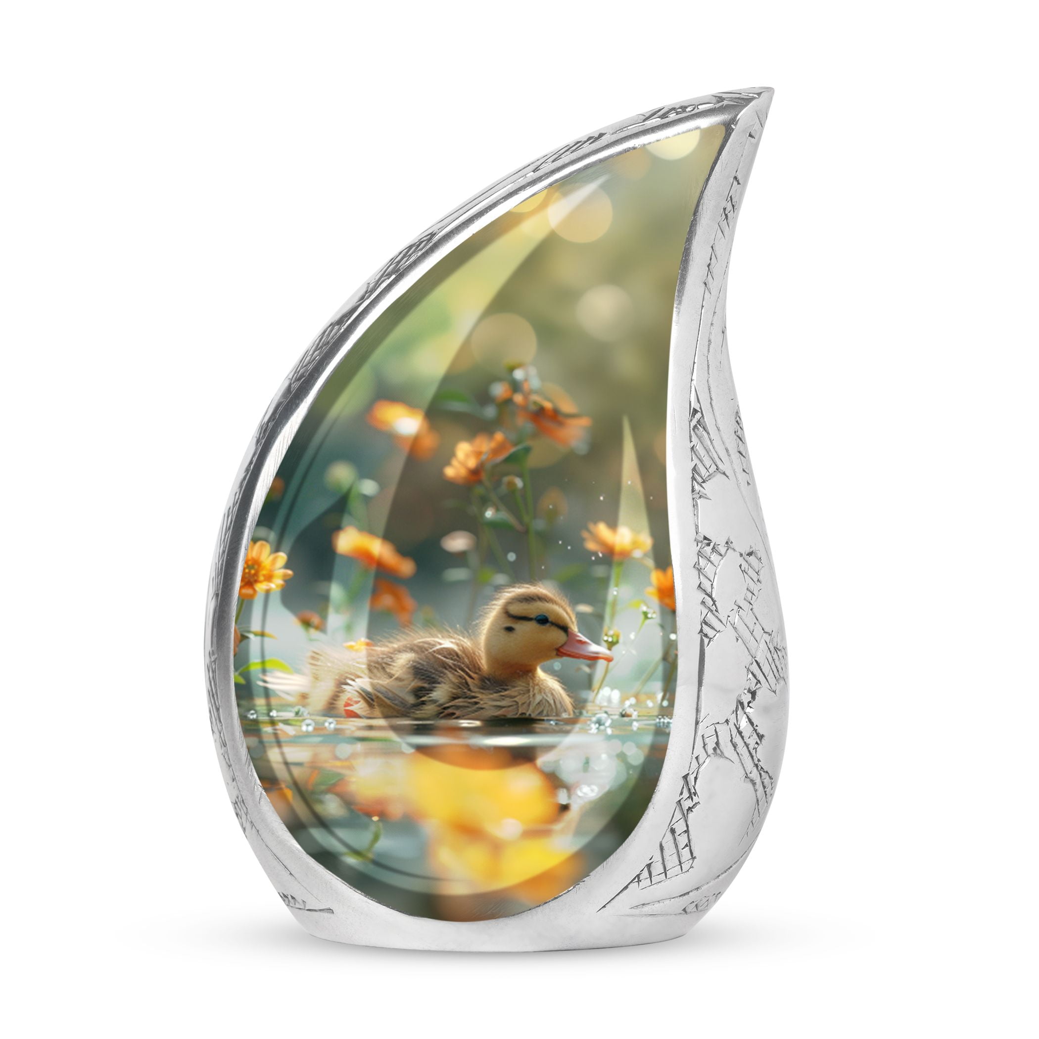 PARHUS Blossom Meadow Duckling Mini Teardrop Urns, Tiny Urns for Human ...