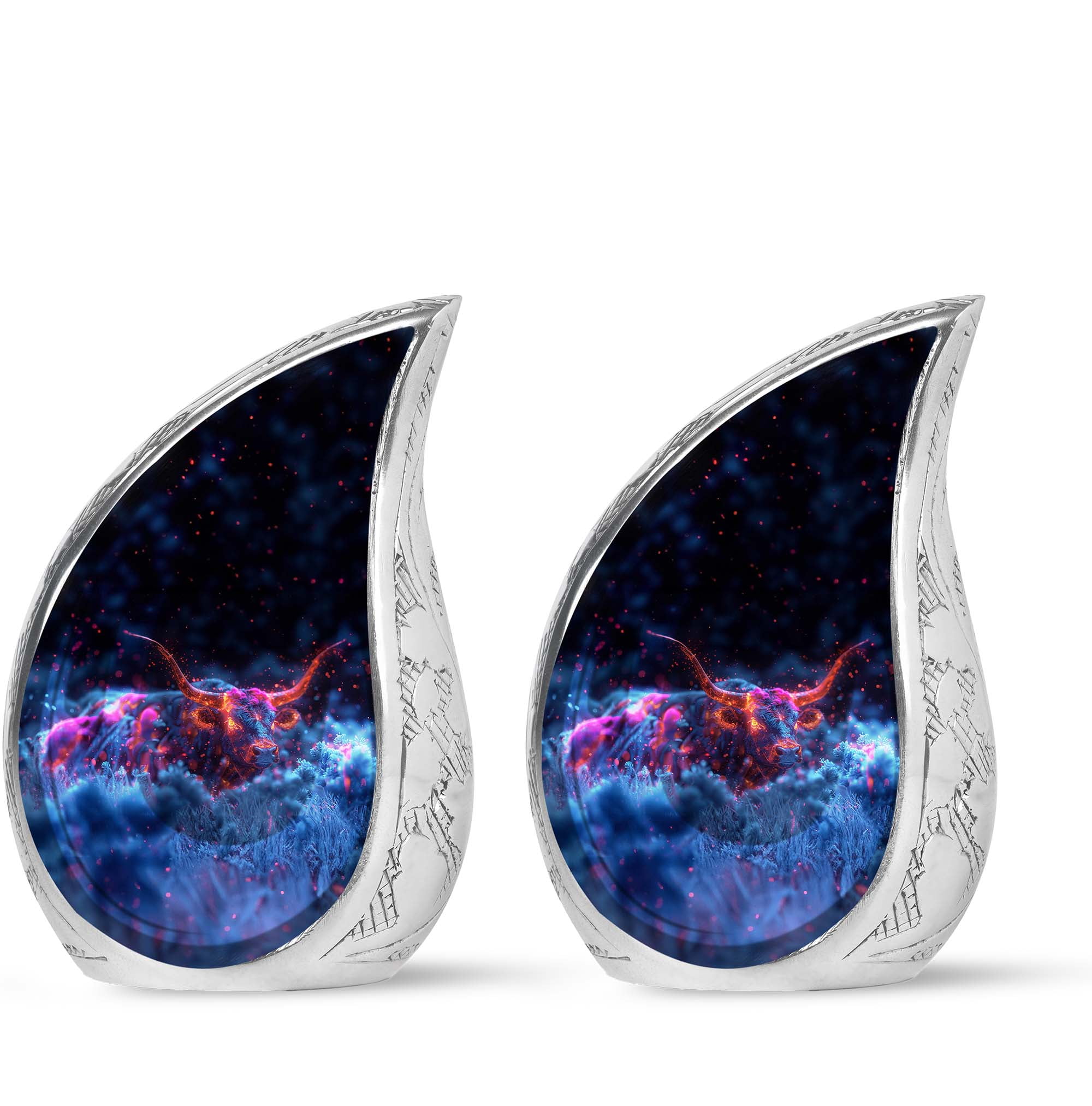 PARHUS Bull Teardrop Memorial Keepsakes for Ashes - Mini Urns for Human ...
