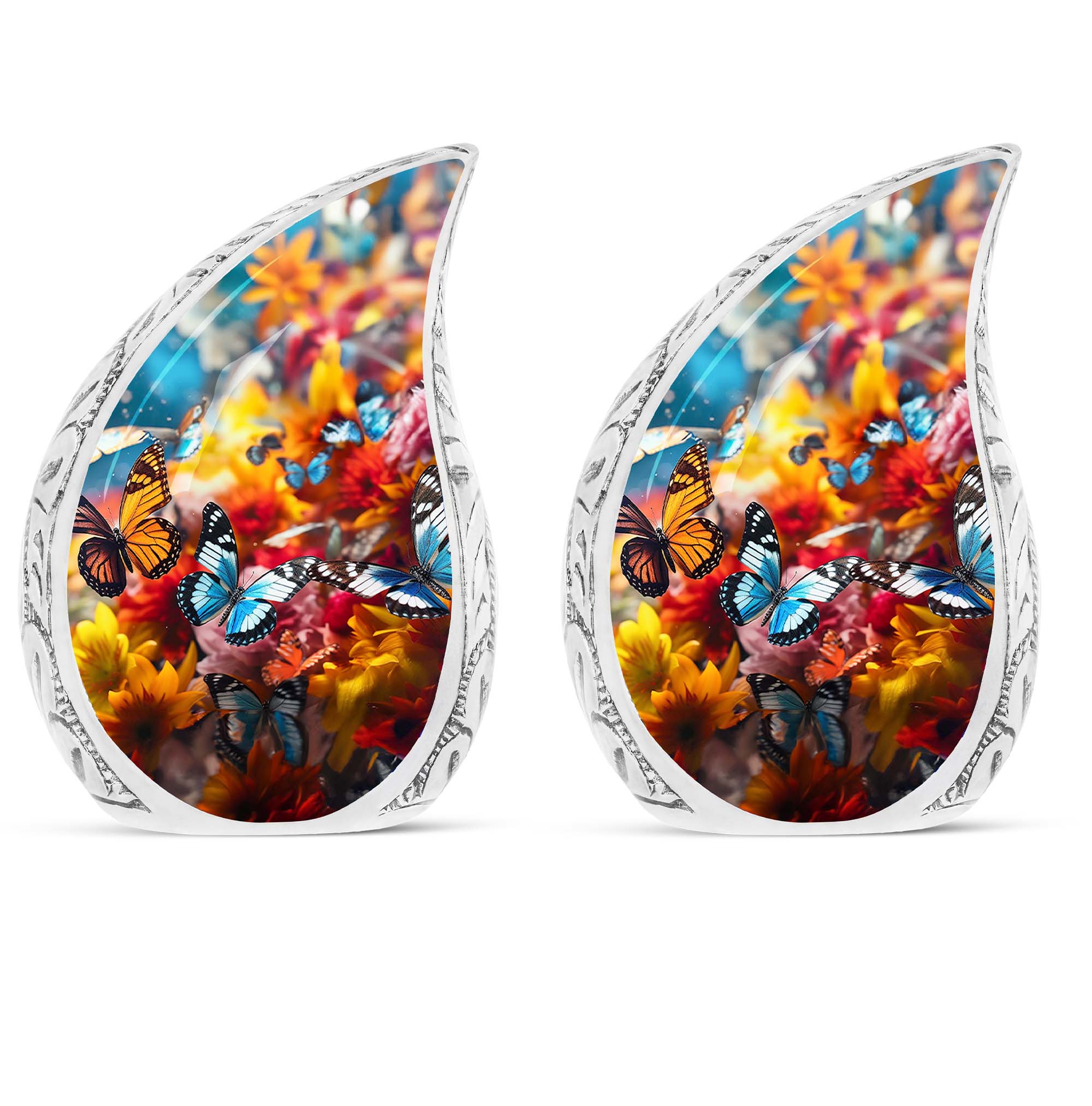 PARHUS Colorful Butterfly Tiny Urns for Human Ashes, Drop Urn for Ashes ...