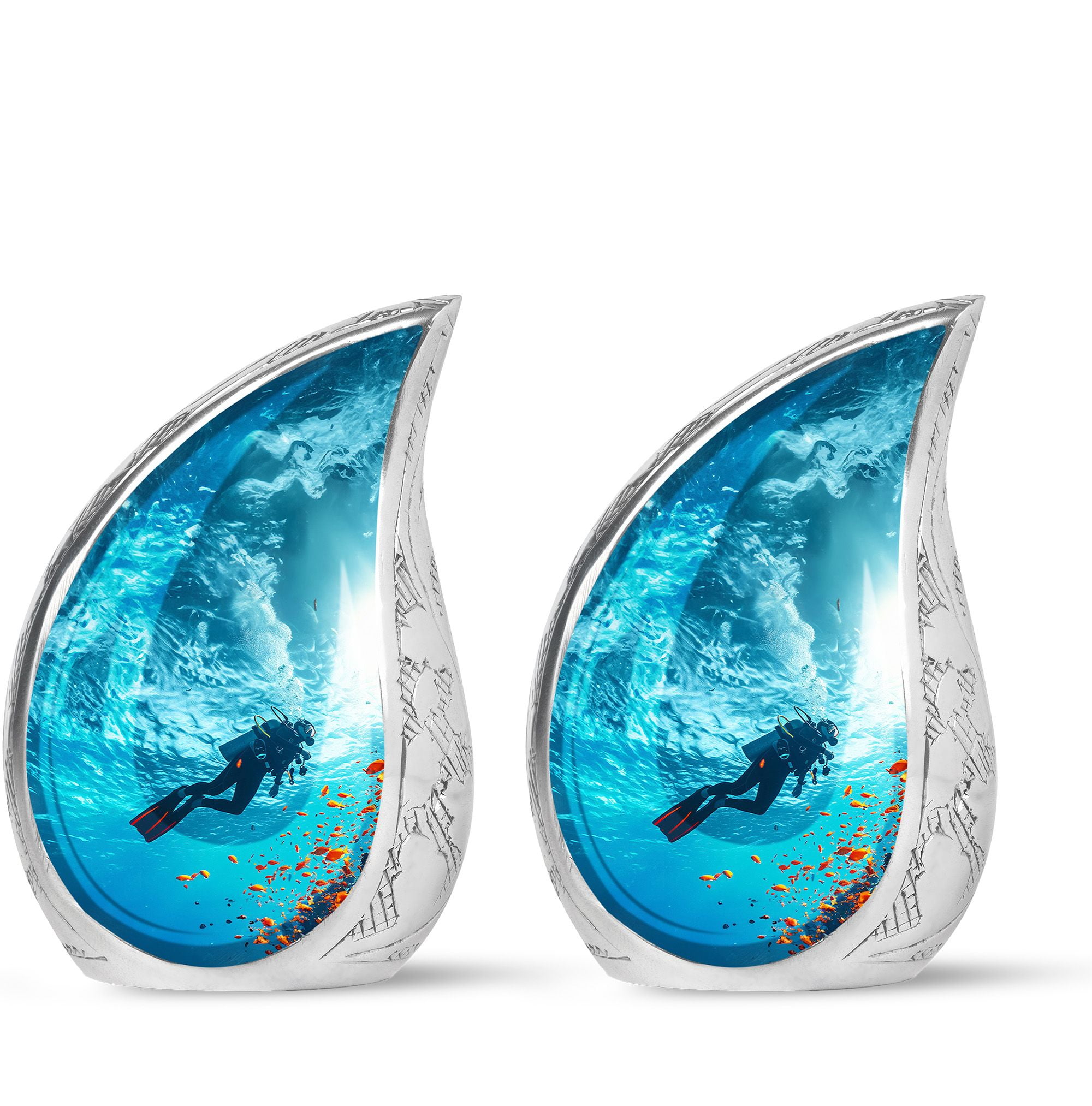 PARHUS Dive Discovery Teardrop Mini Keepsake Urns for Human Ashes ...