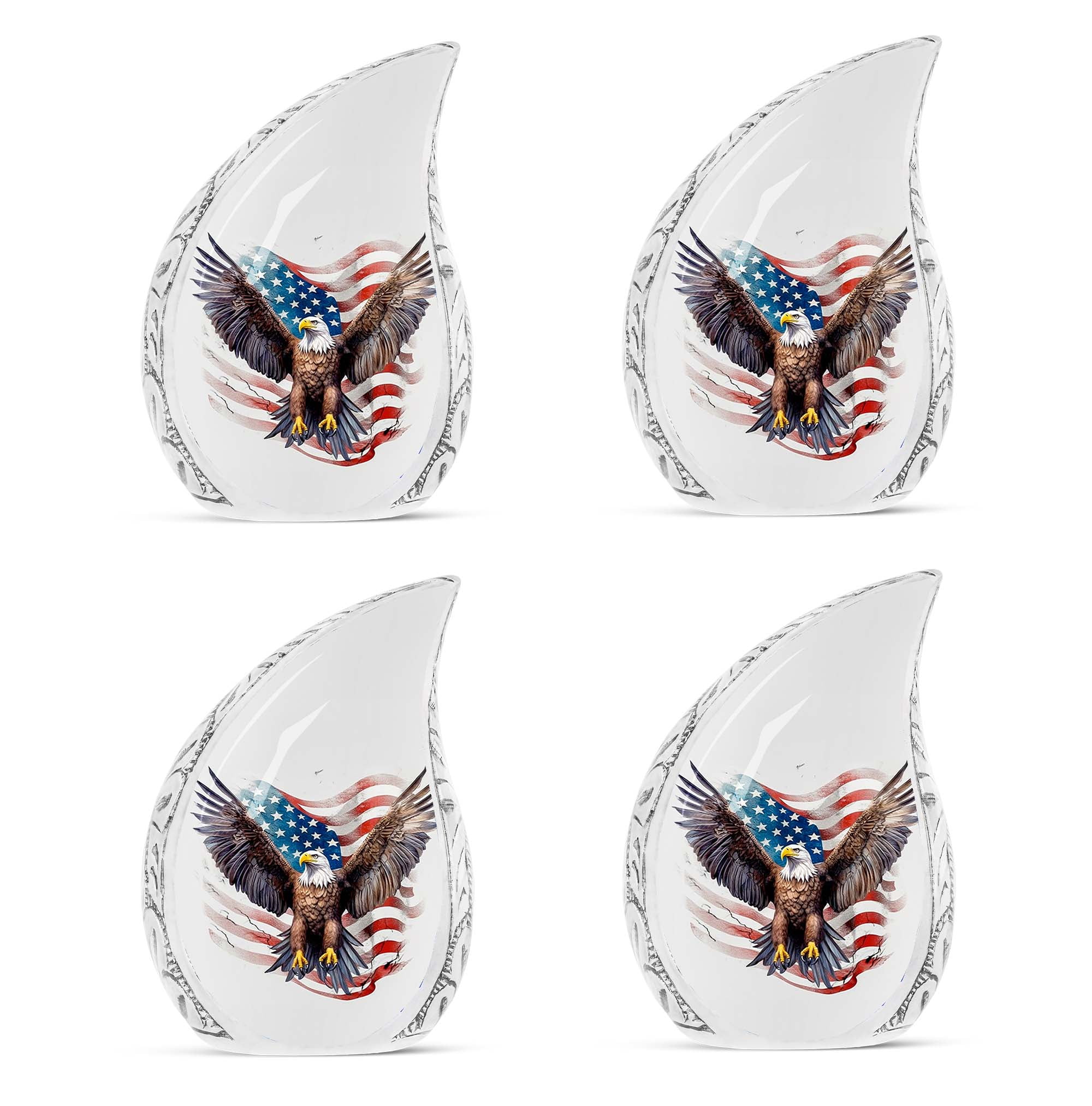 PARHUS Eagle with American Flag Teardrop Urns for Human Ashes - Little ...