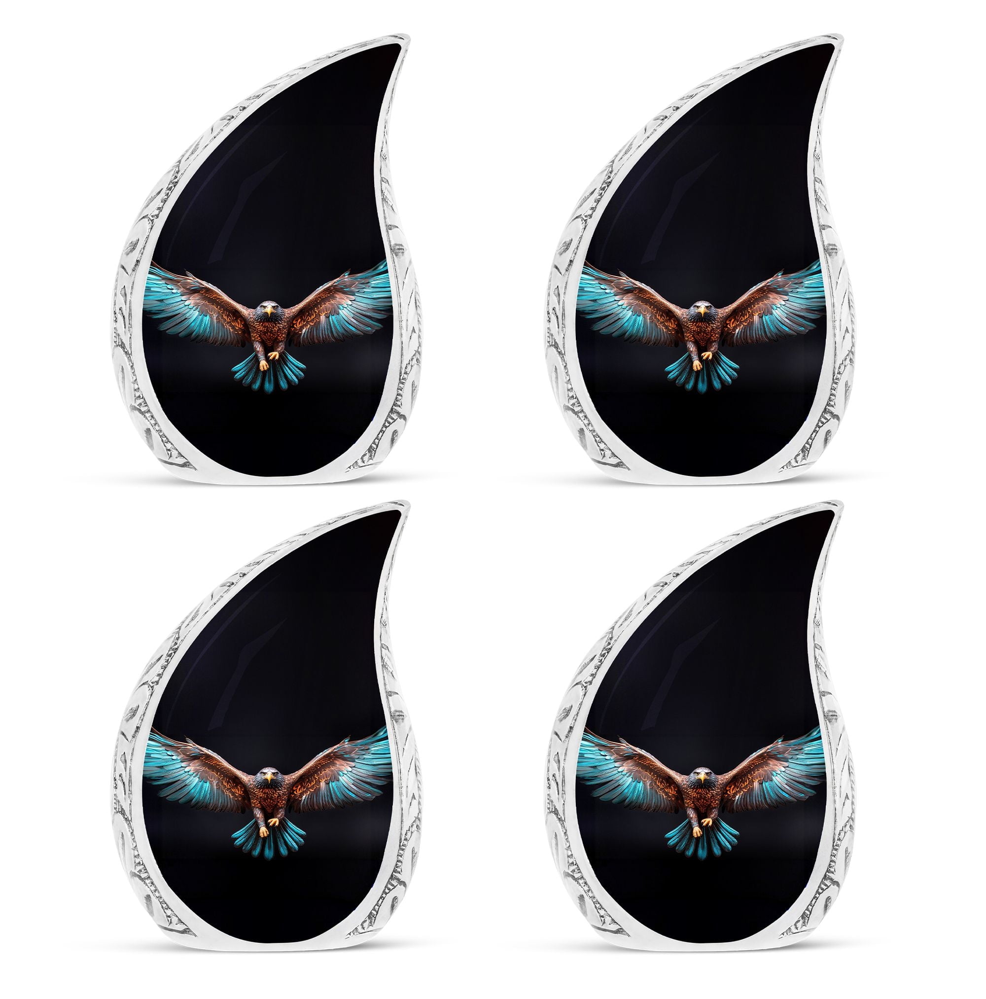 PARHUS Eagle Spreading Wings Black Background - Small Urns for Human ...