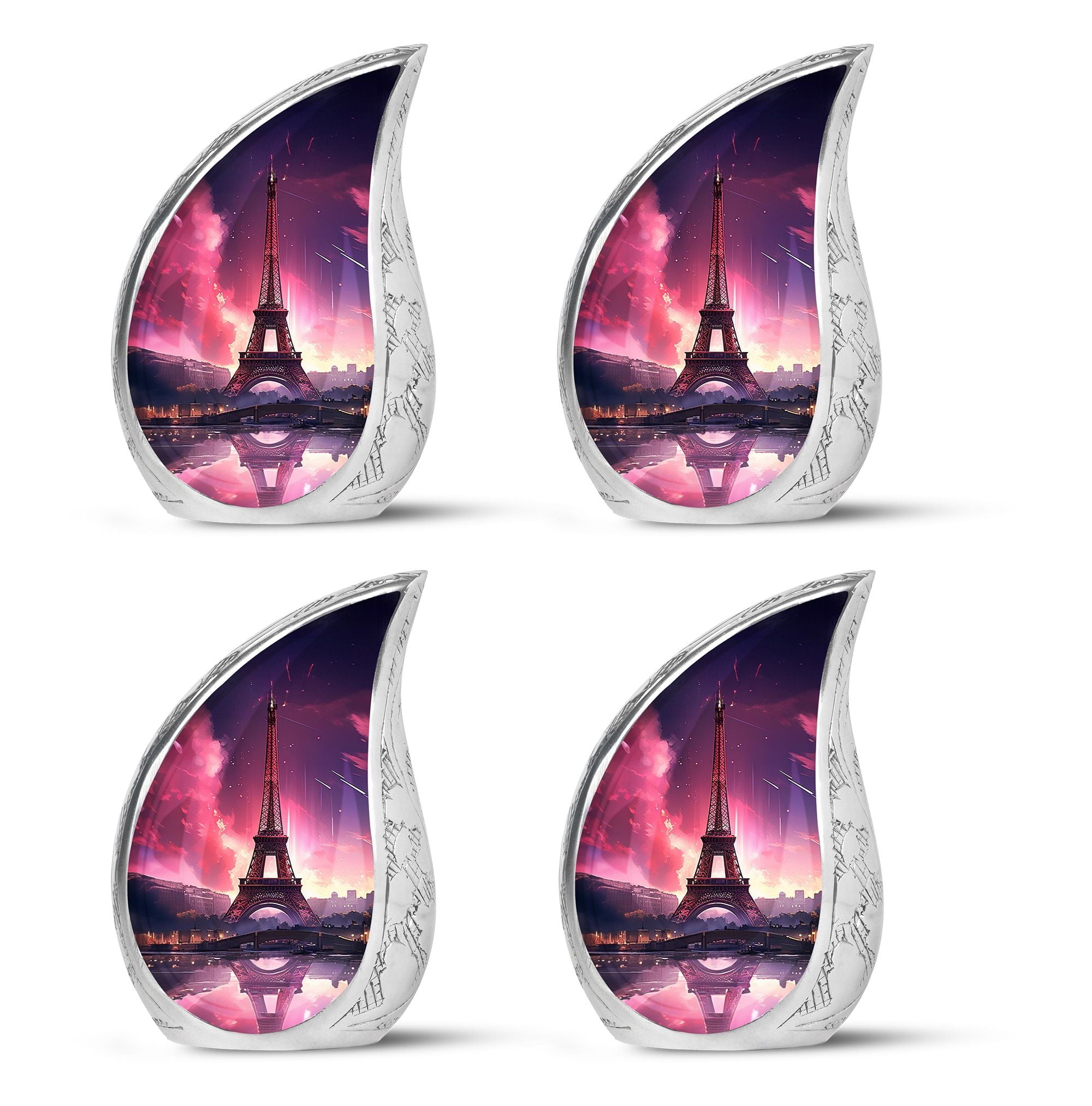 PARHUS Eiffel Tower Night Scene - Teardrop Funeral Urn - Small ...