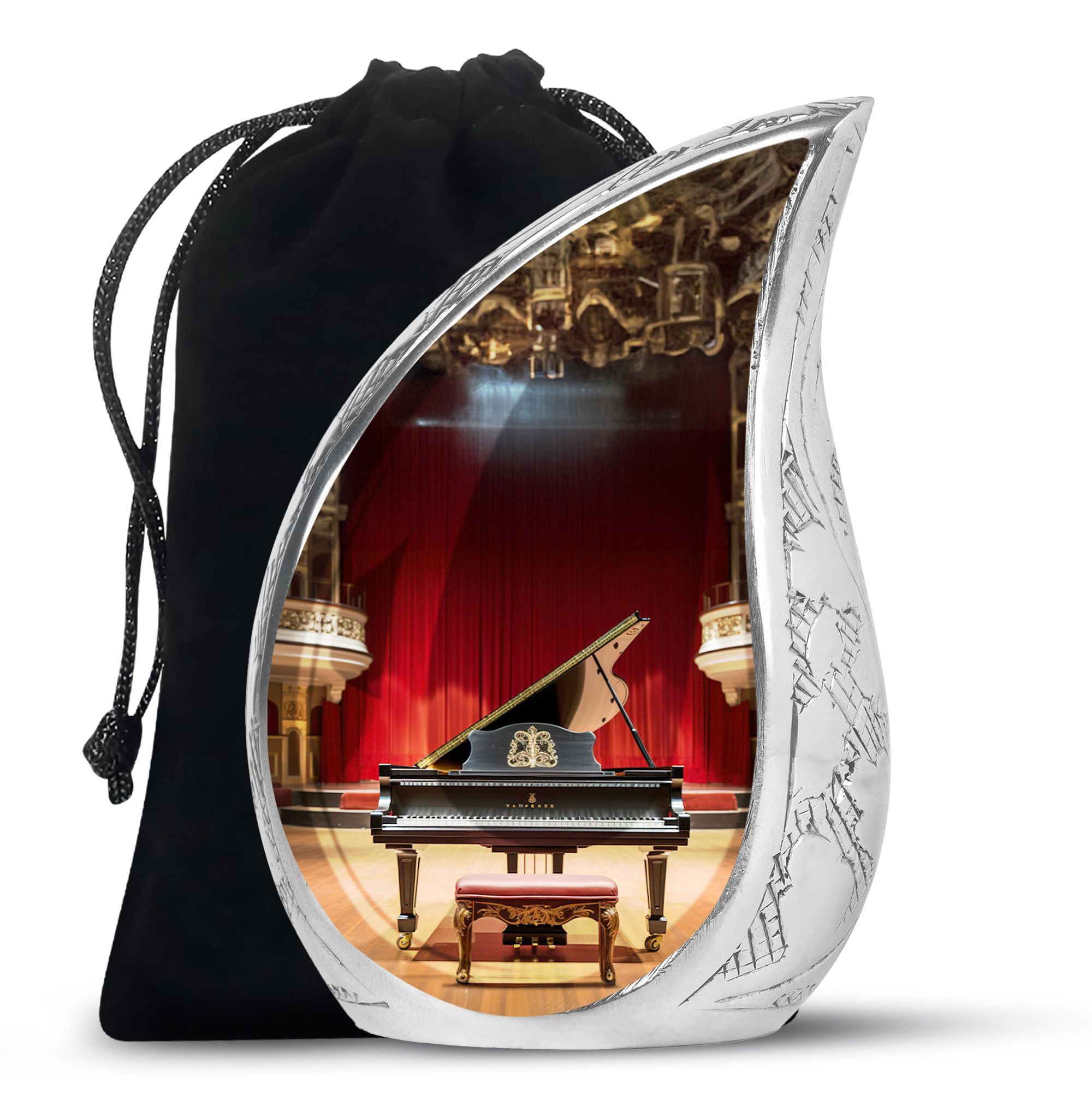 PARHUS Elegant Concert Grand Piano Urn - Ashes to Ashes Cremation ...