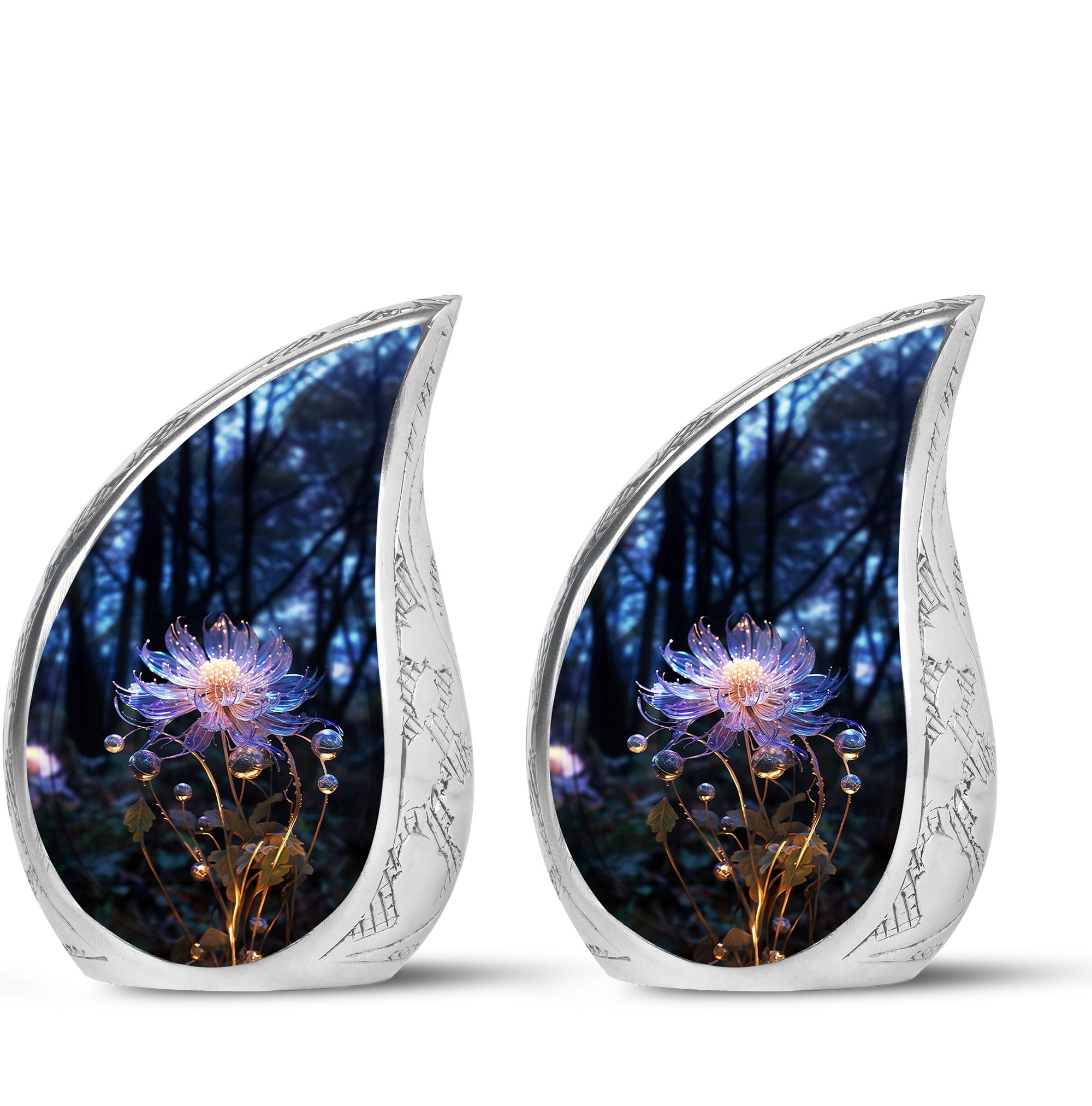 PARHUS Fantasy Lily Small Urns, Teardrop Urns for Human Ashes, Urn for ...