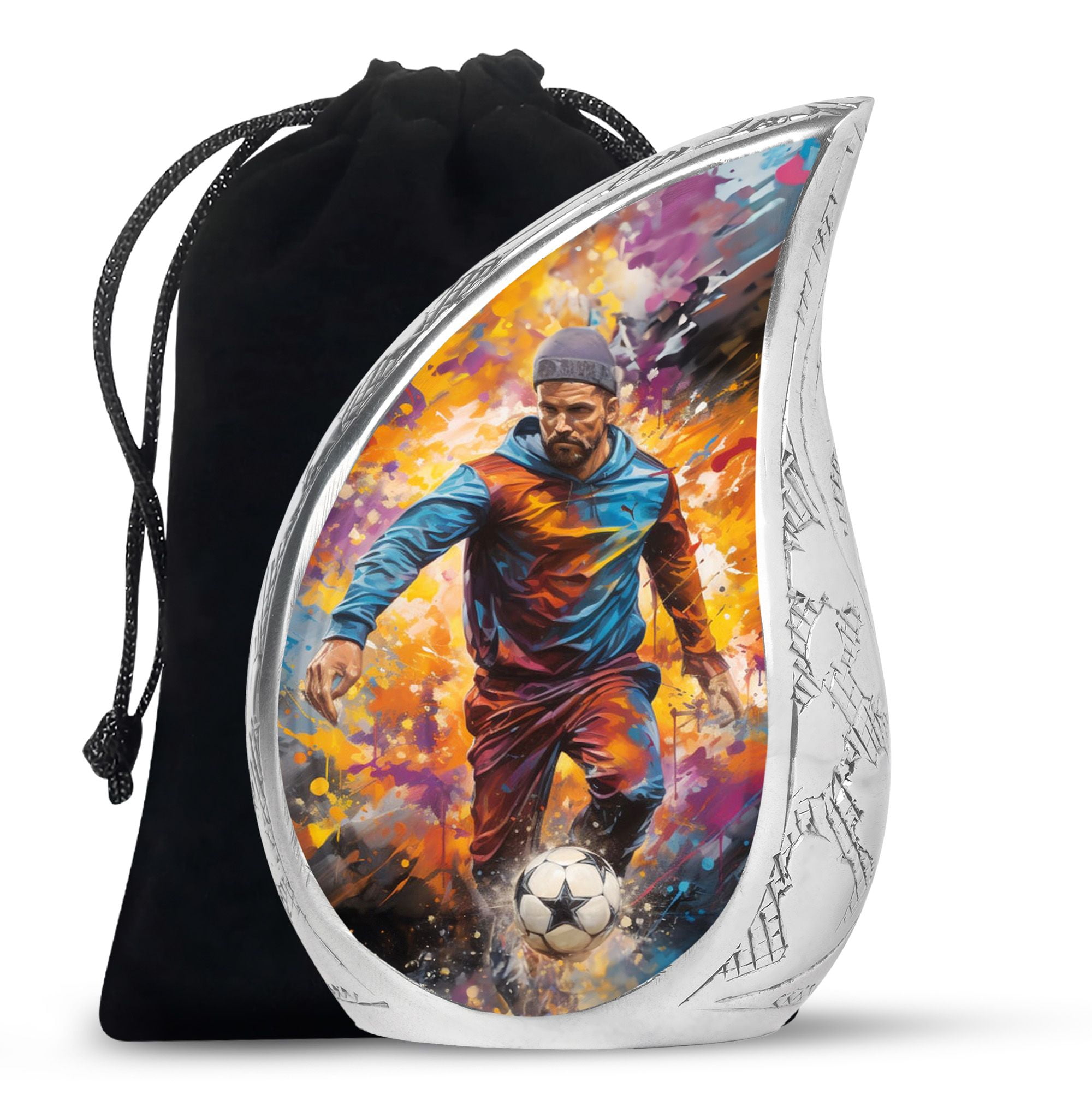 PARHUS Football Player Teardrop Urn, Burial Urns for Adult Human Ashes ...