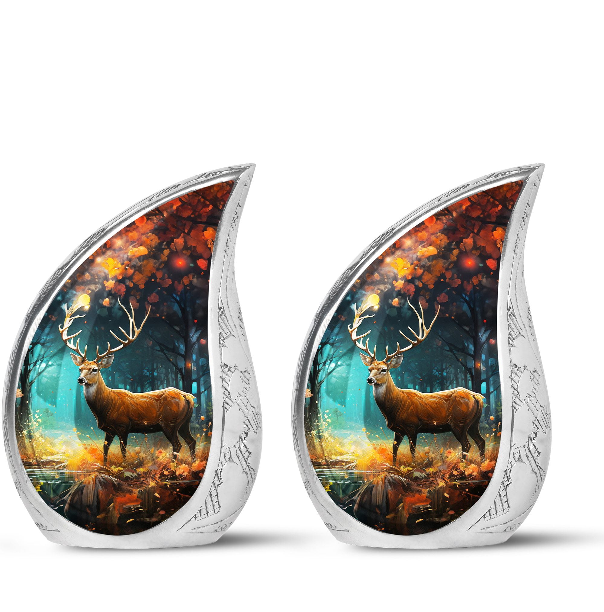 PARHUS Glowing Forest Theme - Teardrop Memorial Urns - Cremation Urns ...