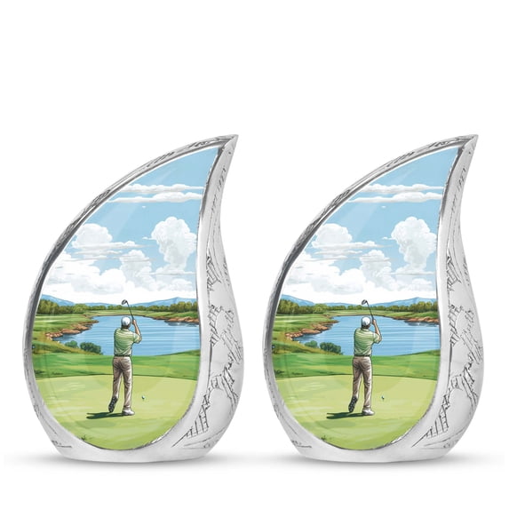 PARHUS Golf Course Teardrop Urn Memorial Keepsakes for Ashes, Urn for ...