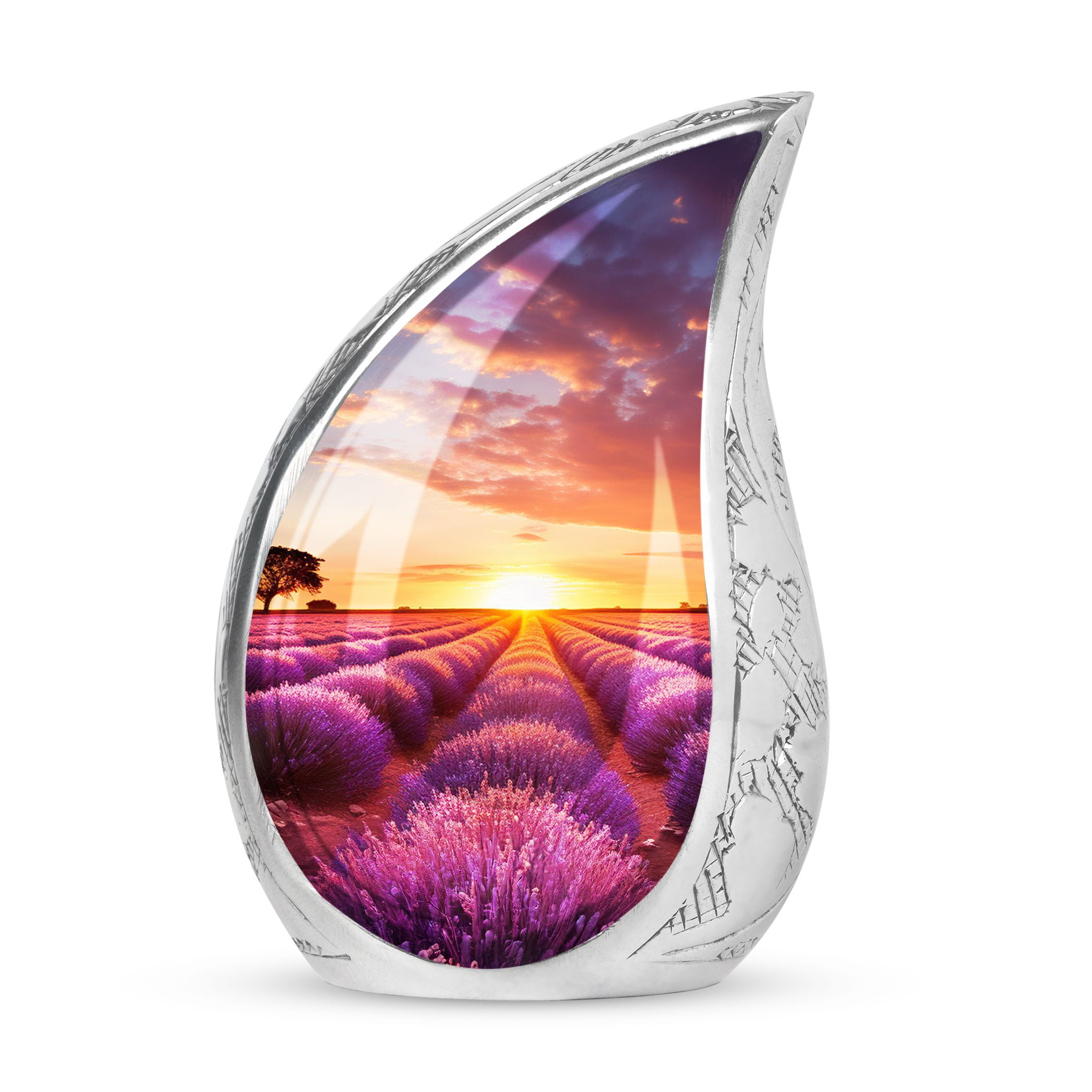 PARHUS Lavender Field Urn for Ashes Adult Male, Teardrop Cremation Urn ...