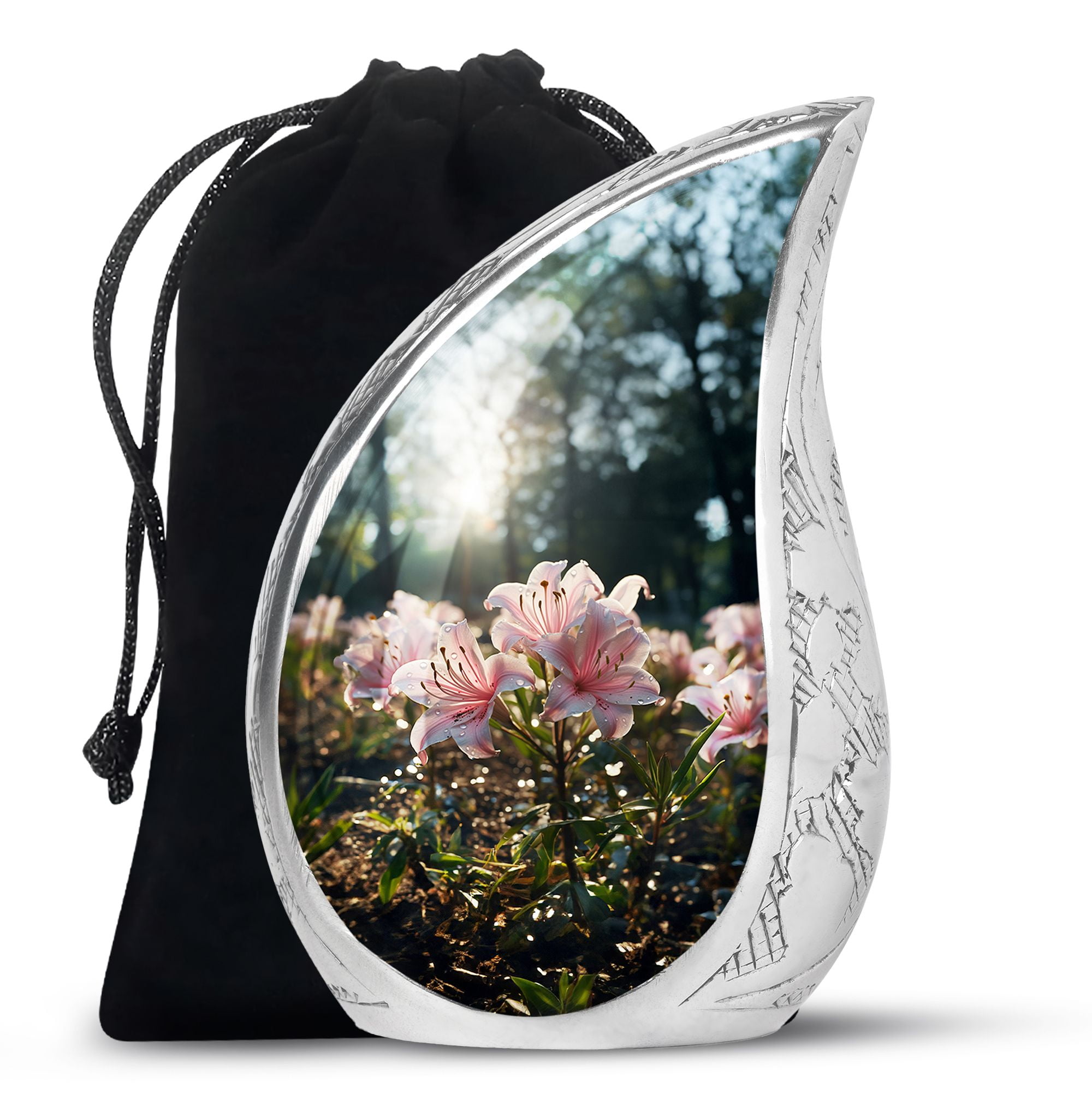 PARHUS Lilly with Water Drop Urn - Burial Urns for Cremated Remains ...