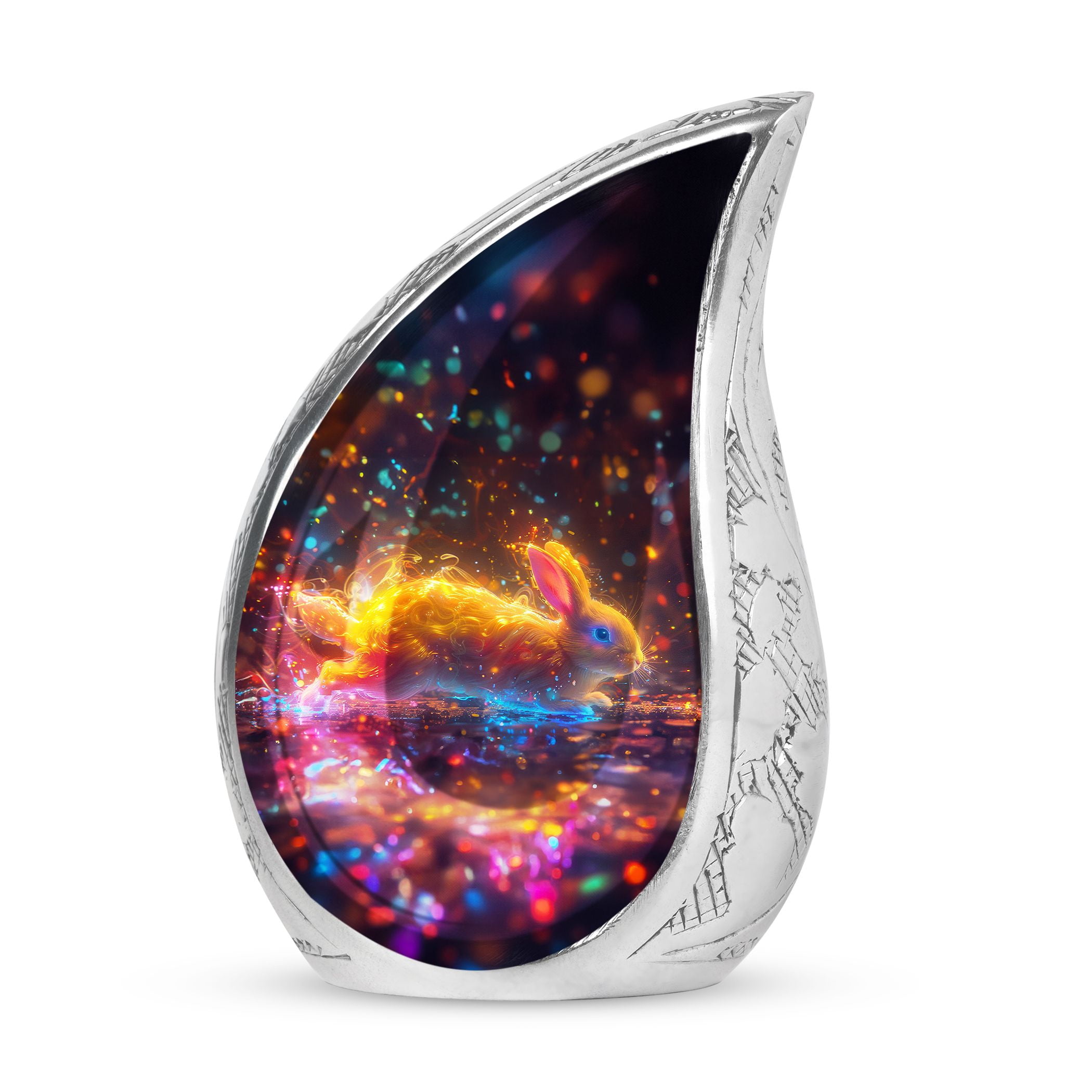 PARHUS Luminous Rabbit Radiance Teardrop Cremation Urn, Small Urns for ...