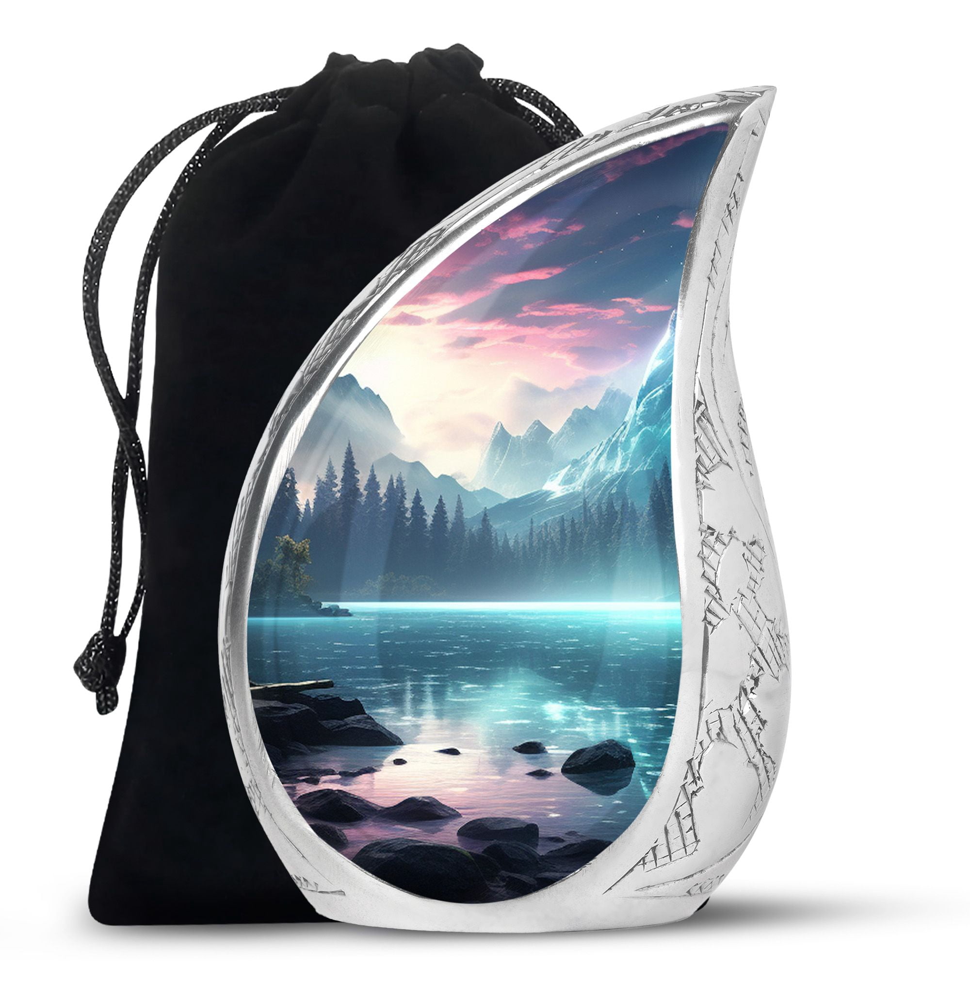 PARHUS Majestic Mountain Dawn Cremation Urns For Men, Drop Urn For ...