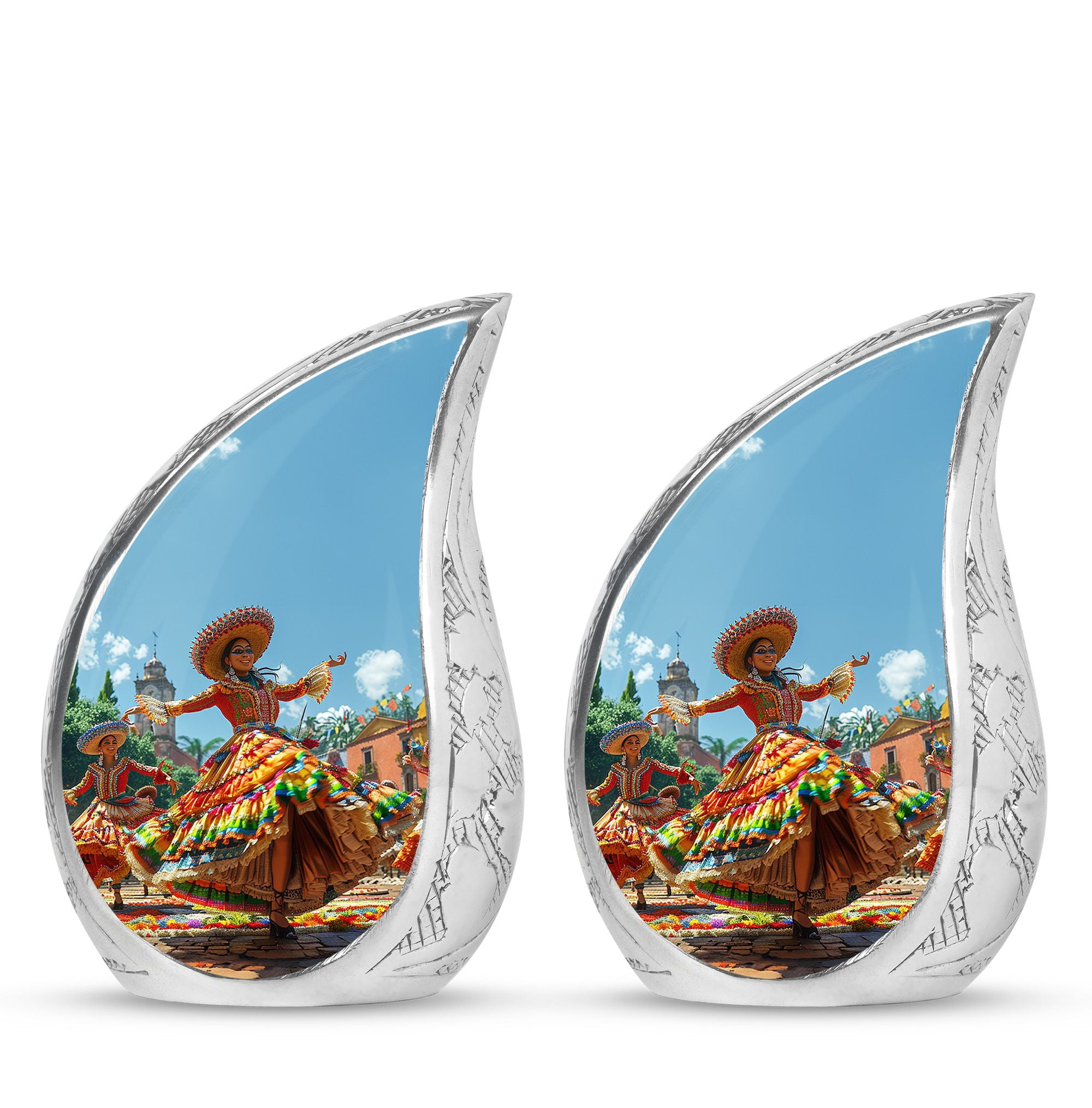 PARHUS Mexican Folk Dance in Celebration - Teardrop Decorative Urns for ...