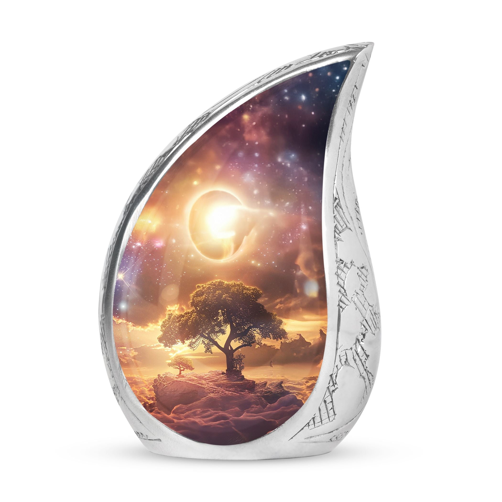 PARHUS Mountain's Embrace Teardrop Cremation Urn, Small Urns 3 Inch ...