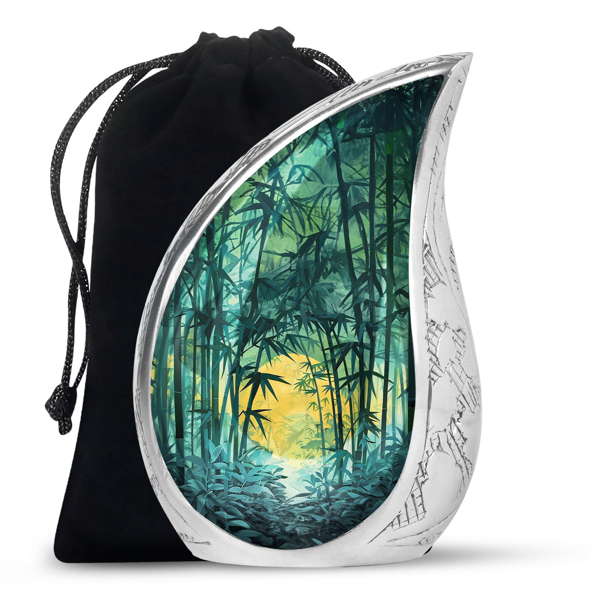 PARHUS Mystical Bamboo Urn, Cremation Urns For Human Ashes Adult, Drop ...