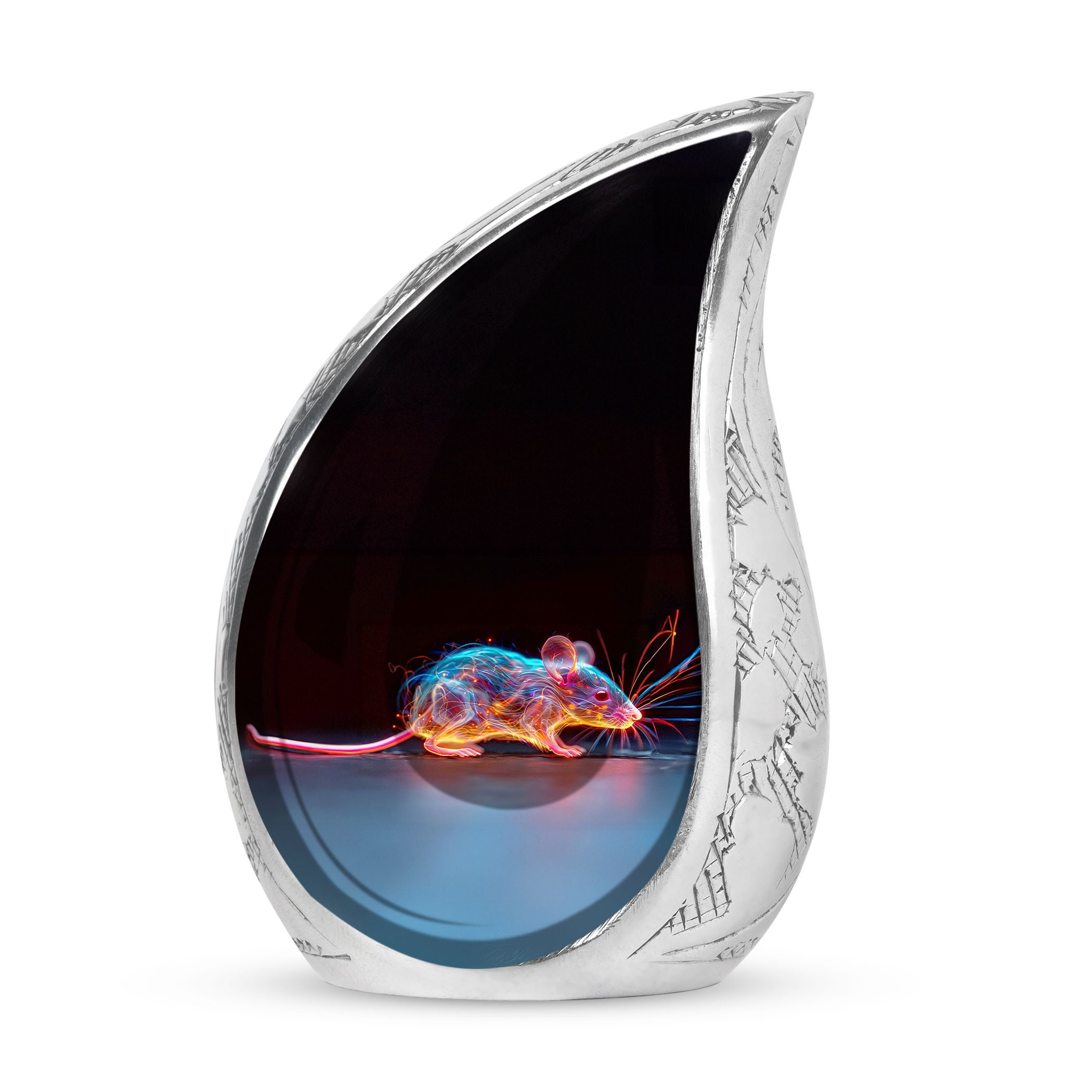 PARHUS Neon Night Mouse Urn for Ashes for Women, Teardrop Cremation Urn ...