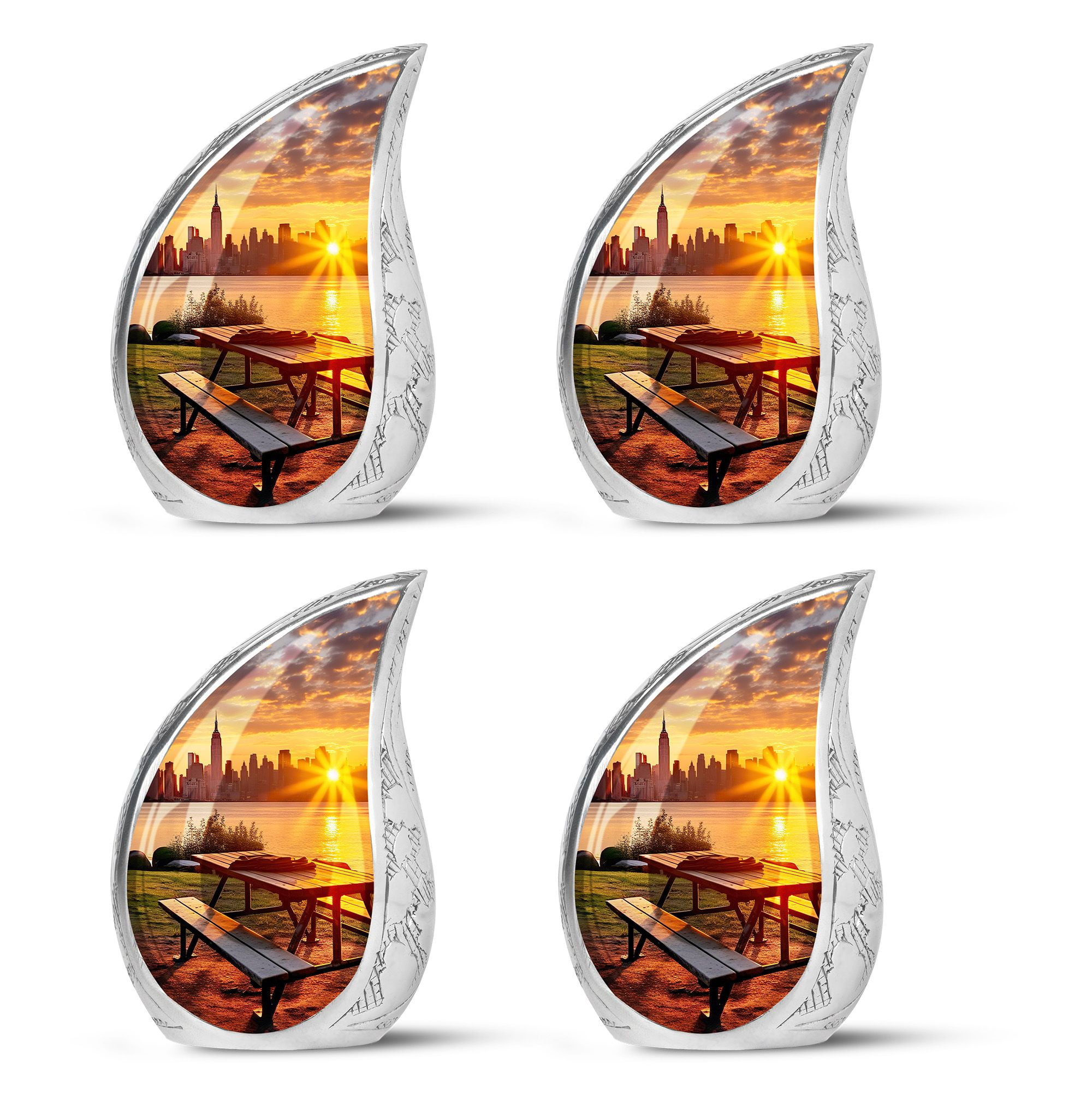 PARHUS New York City Sunset - Teardrop Urns for Human Ashes Adult Male ...